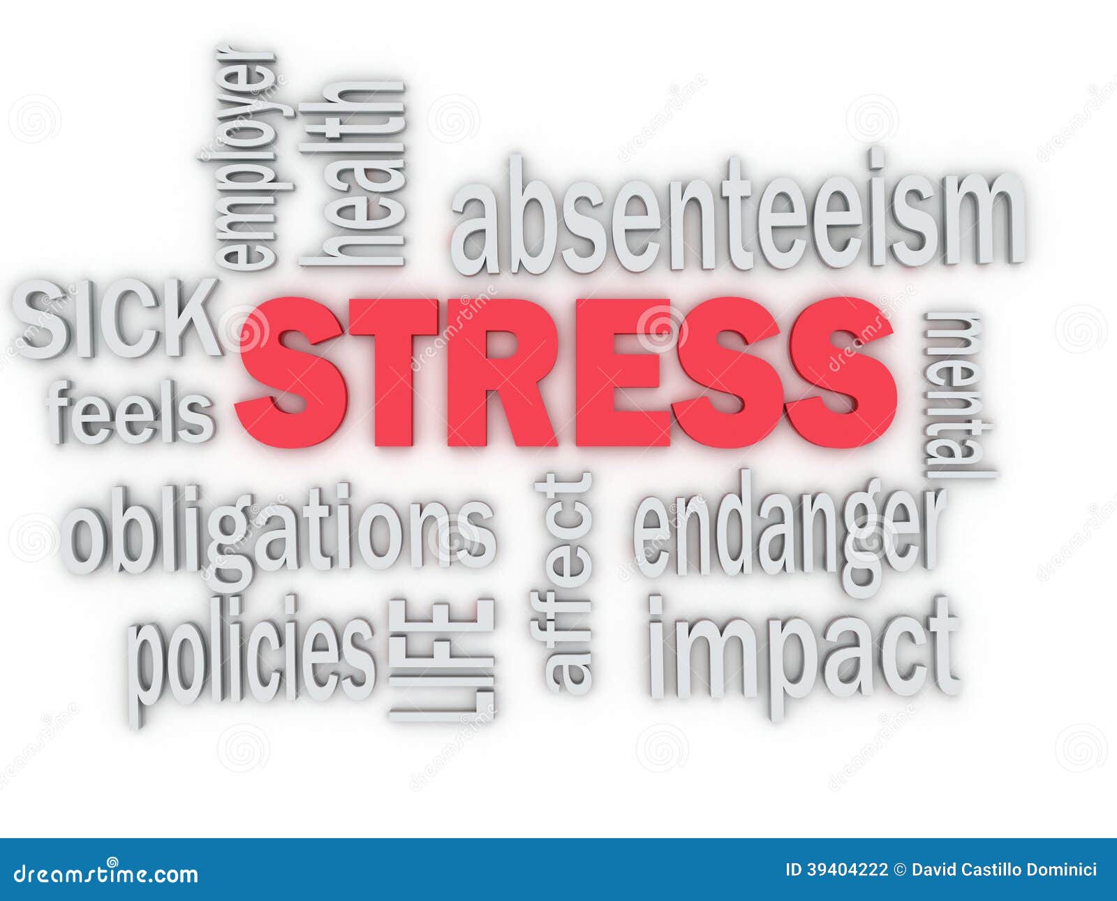 3d Imagen Concept of Work Stress Stock Illustration - Illustration of ...