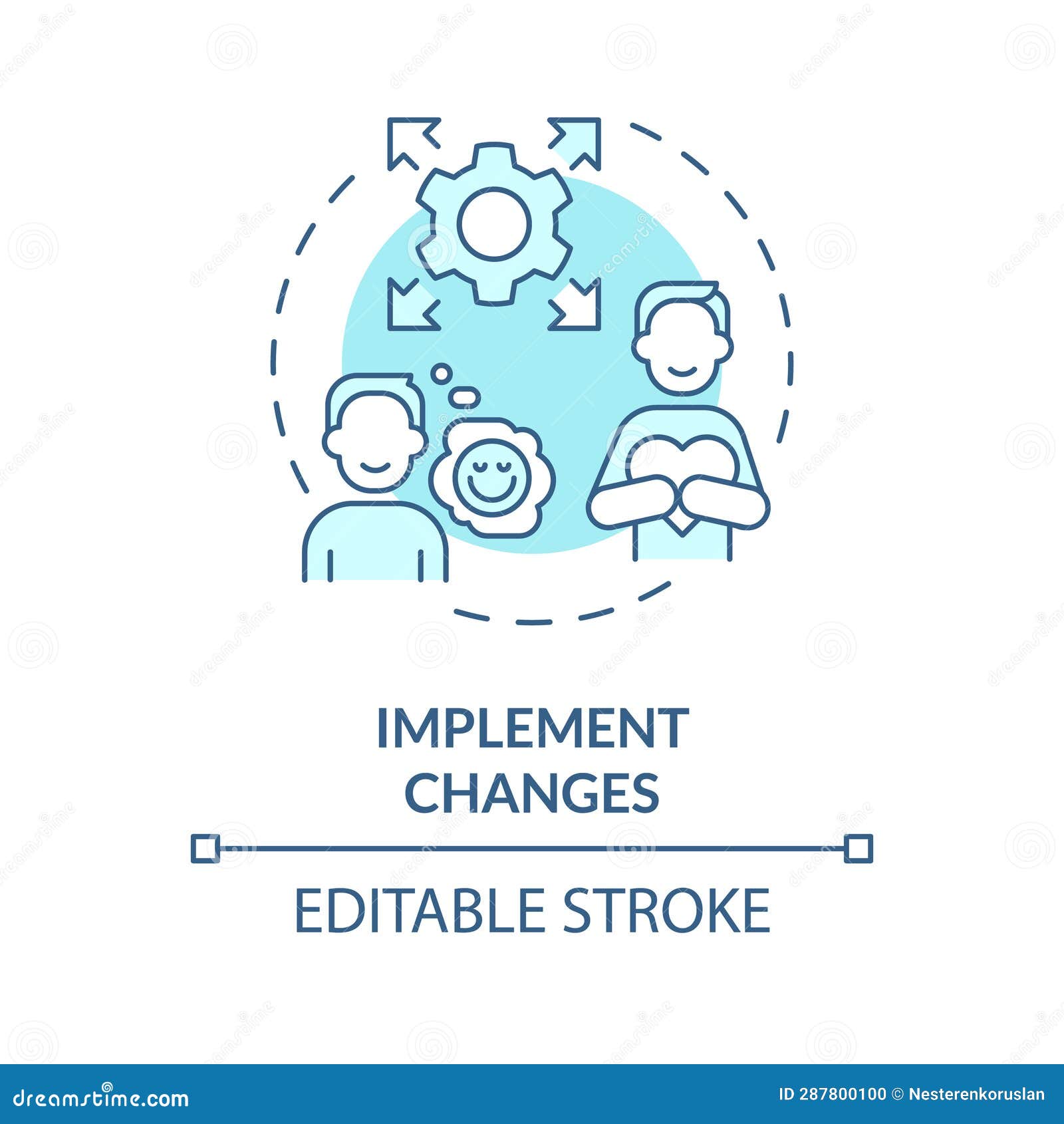 Implement EMS Blue Gradient Concept Icon Cartoon Vector | CartoonDealer ...