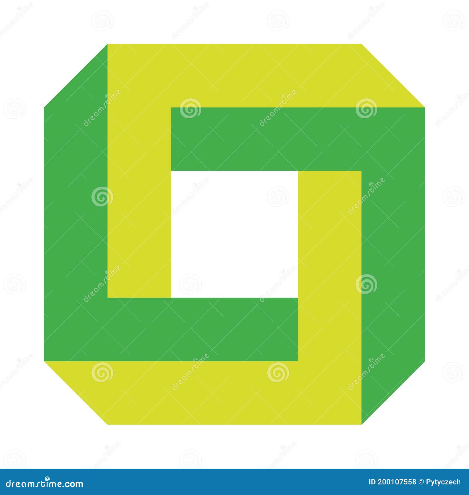 3D impossible square stock vector. Illustration of fantasy - 200107558