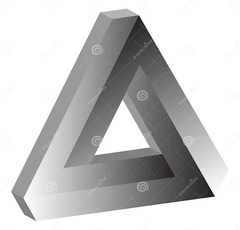 3D Impossible Triangle of Tribar Stock Vector - Illustration of fantasy ...