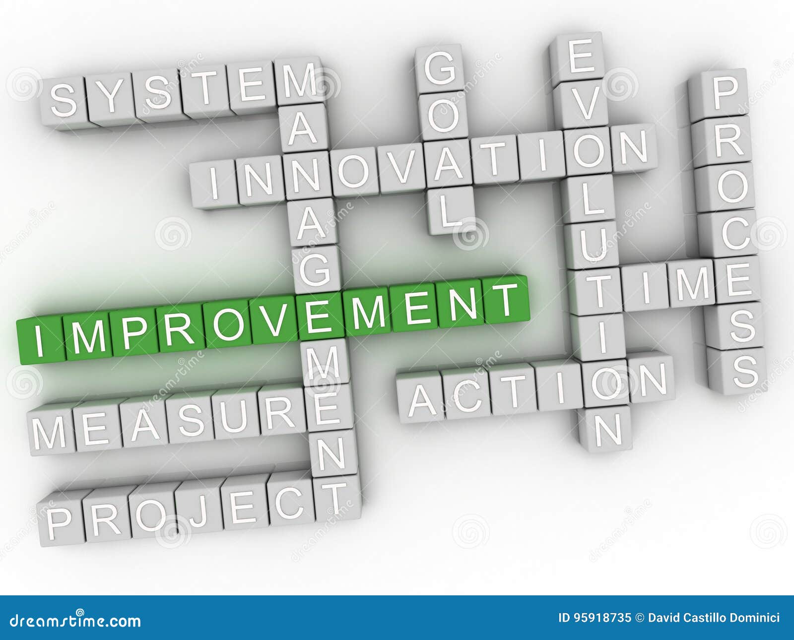 3d Improvement Concept Word Cloud Stock Illustration - Illustration of ...