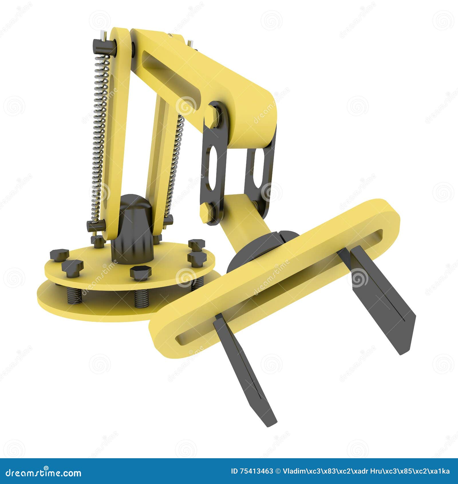 Robotic Mechanical Programmable Arm With Joints For Industrial Assembly ...