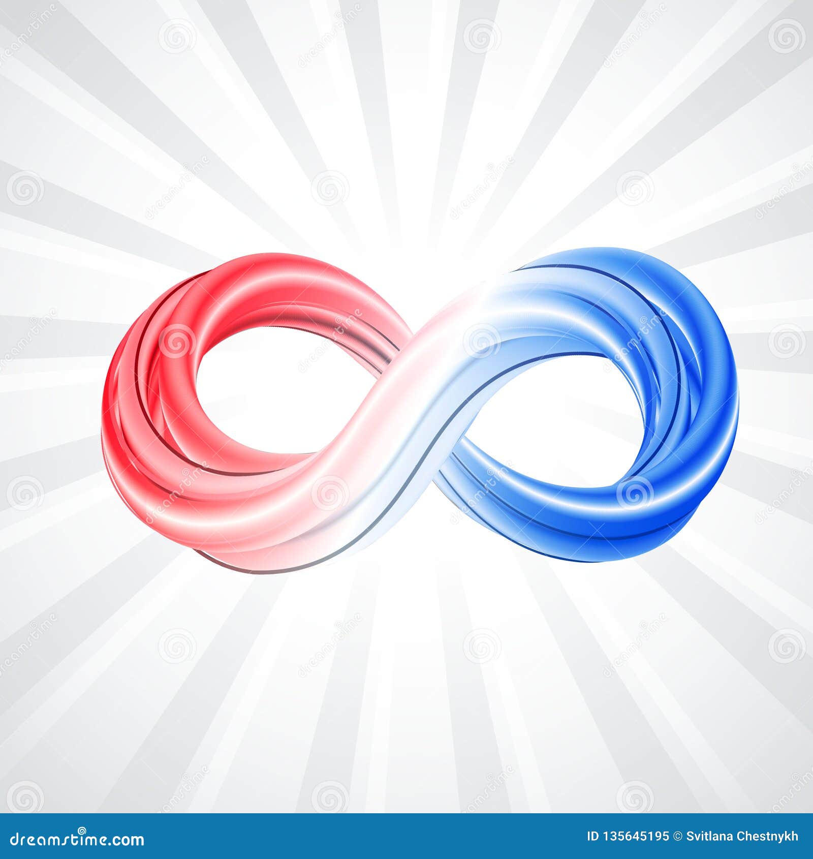 3d Infinity Symbol. Colorful Infinity Icon, White Grey Background Stock ...