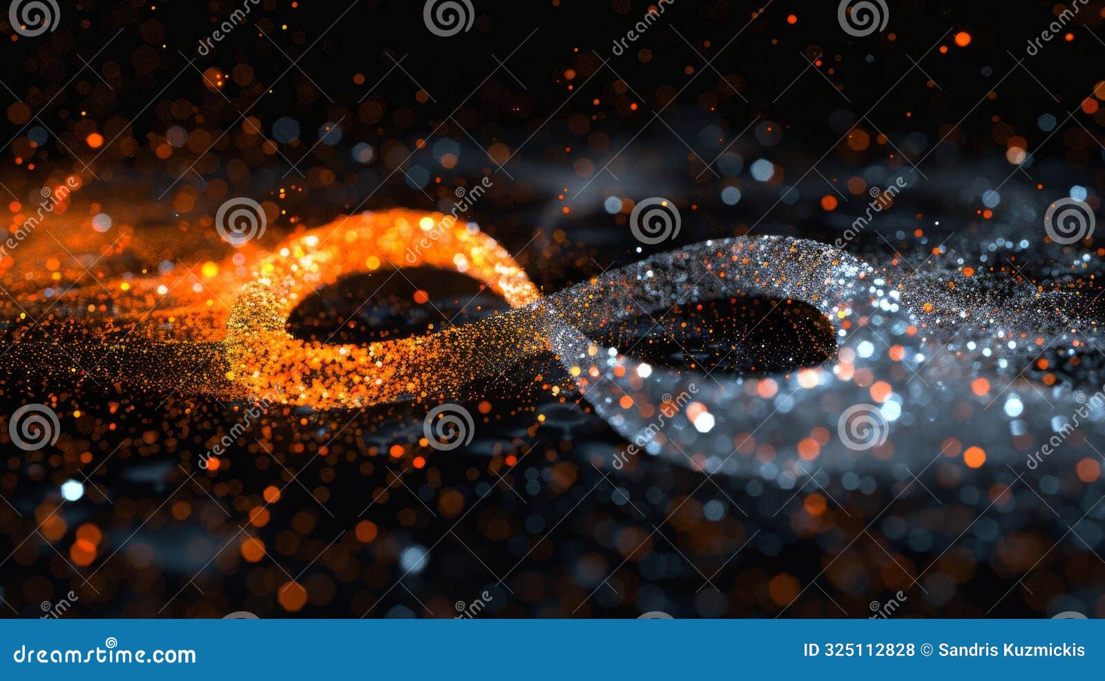 3D Infinity Symbol Made from Glowing Light. Generative AI. Stock ...