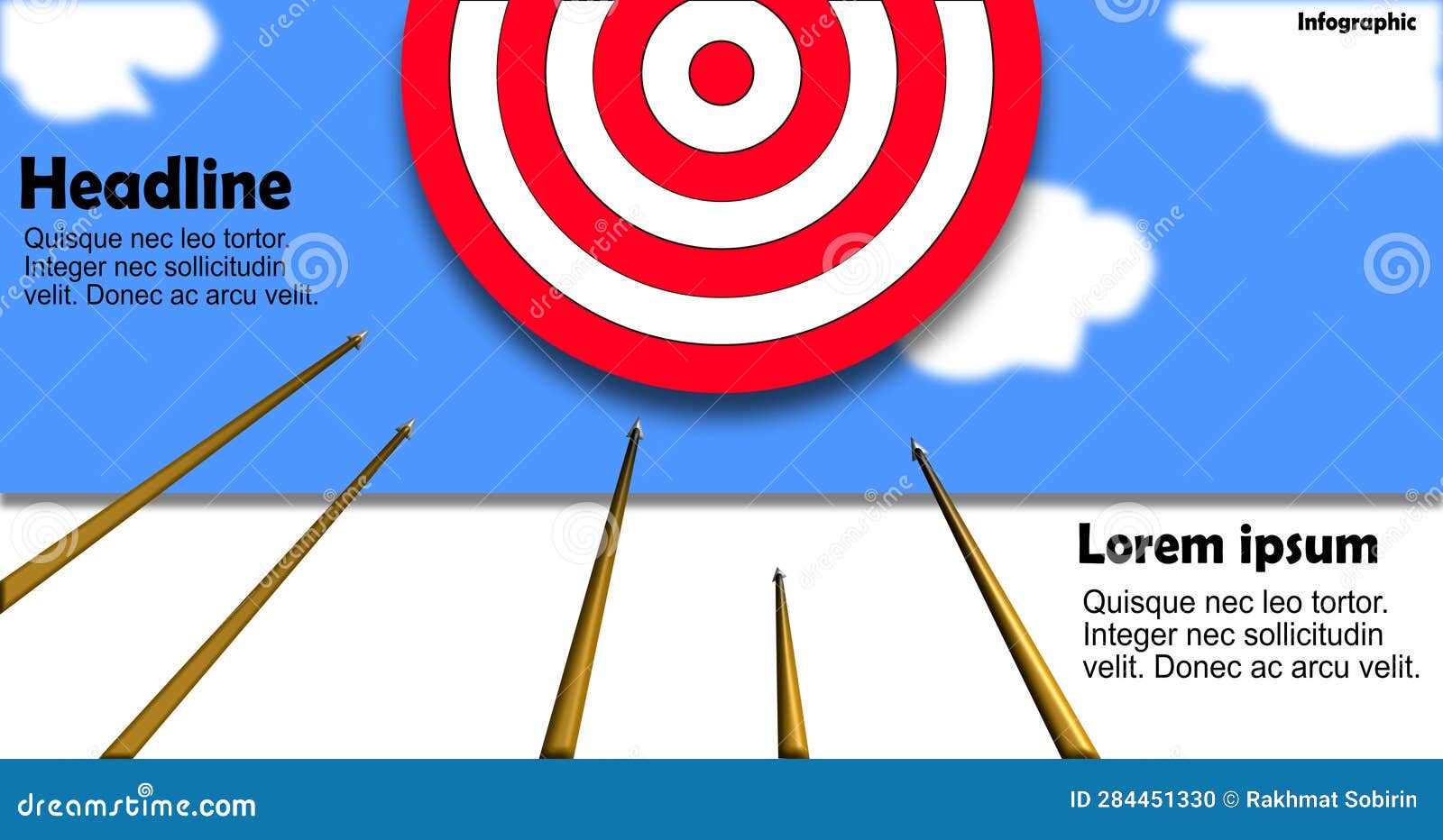 Business Targets Focus on Strategic Objectives. Vector Illustration of ...