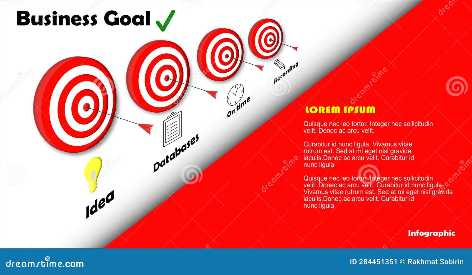 Business Targets Focus on Strategic Objectives. Vector Illustration of ...