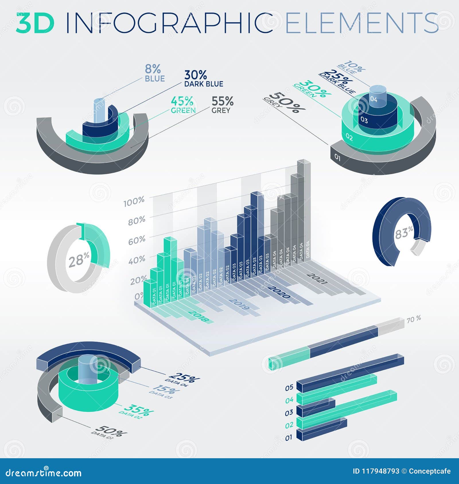 3D Infographic Elements stock vector. Illustration of finance - 117948793