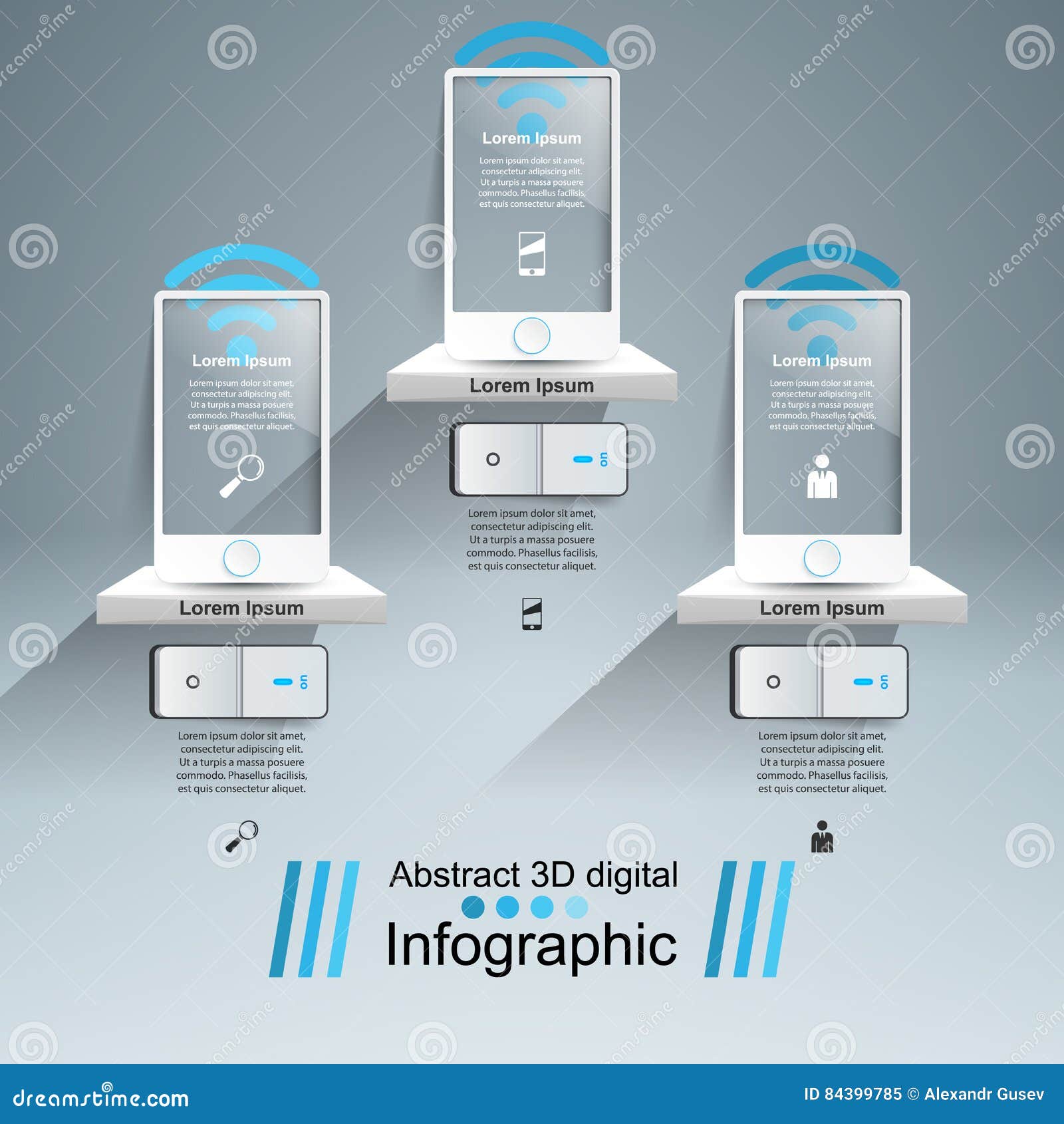 3D Infographic Graphisme De Smartphone Illustration de Vecteur ...