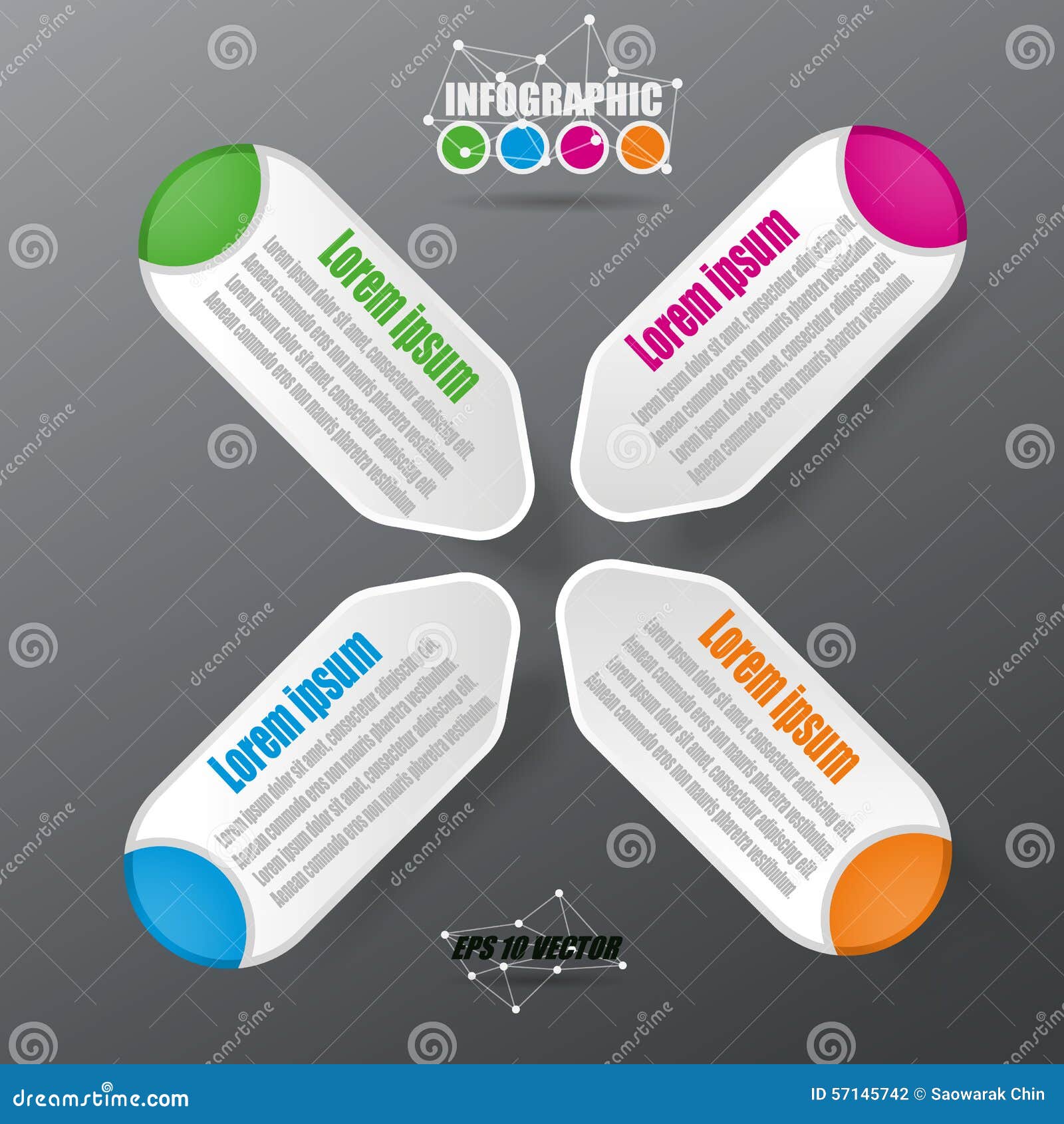 Infographic Paper Graph Book Diagram Creative . Vector Illustration ...