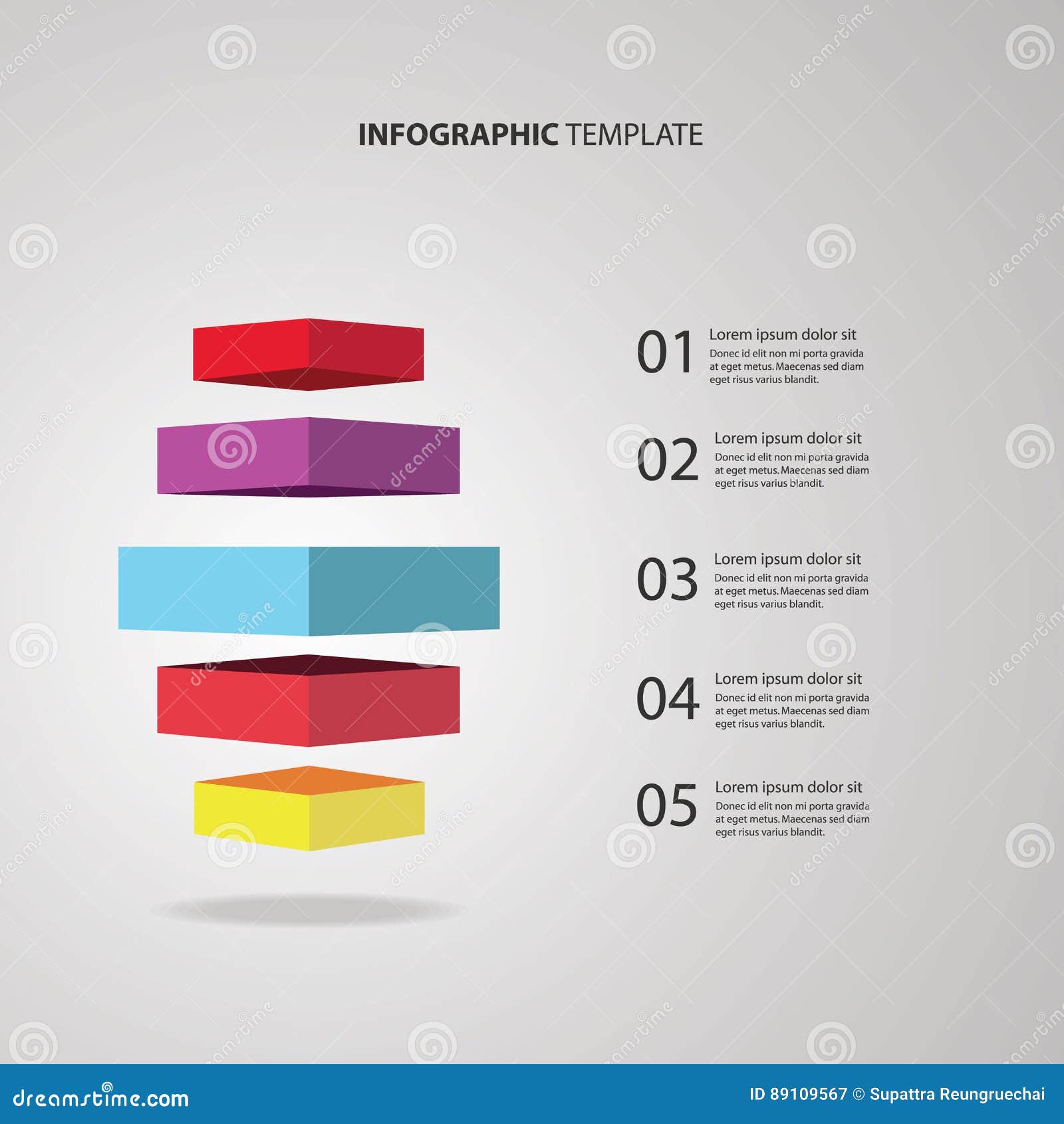 3D Infographic Template stock vector. Illustration of diagram - 89109567