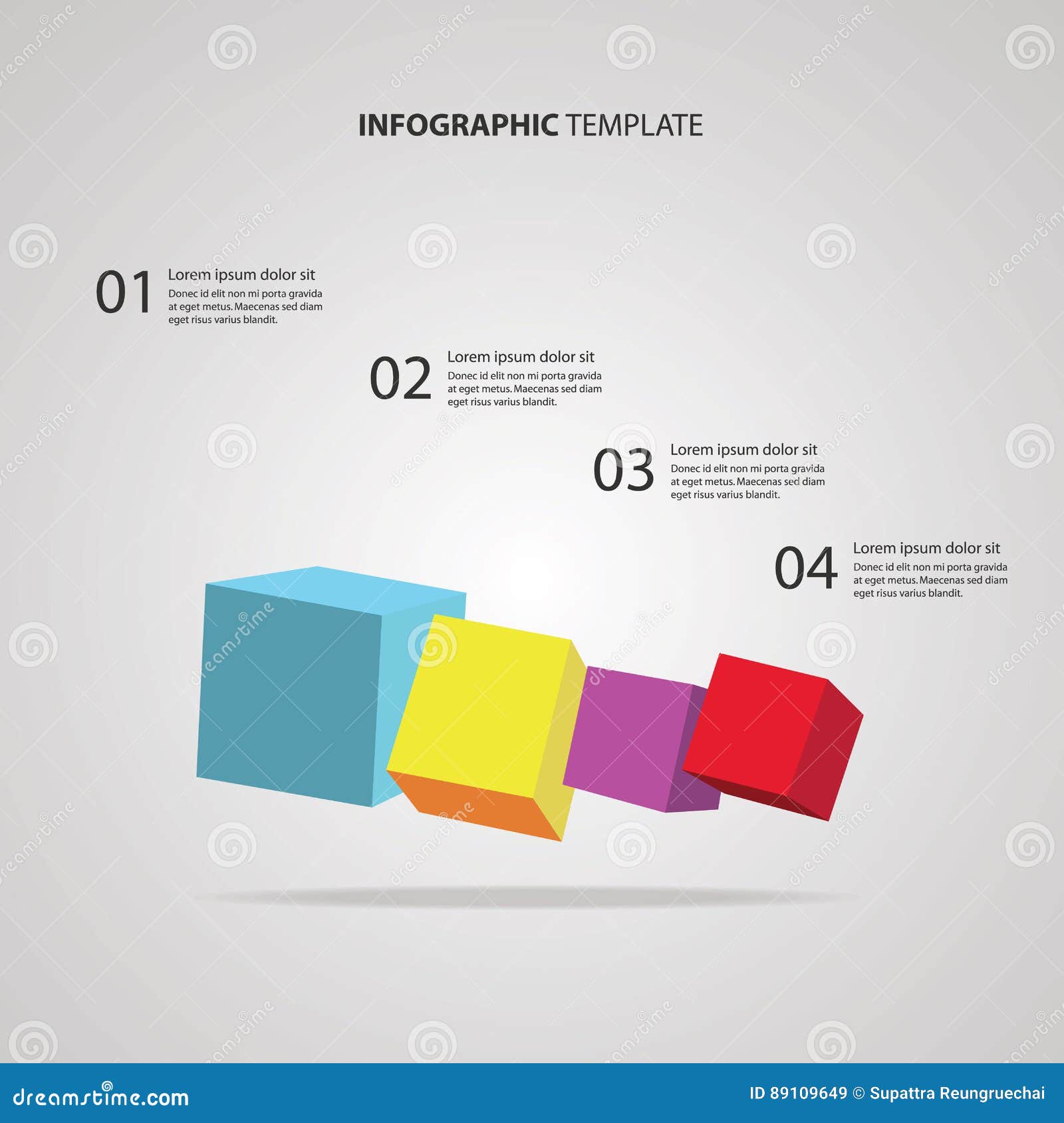3D Infographic Template stock vector. Illustration of banner - 89109649