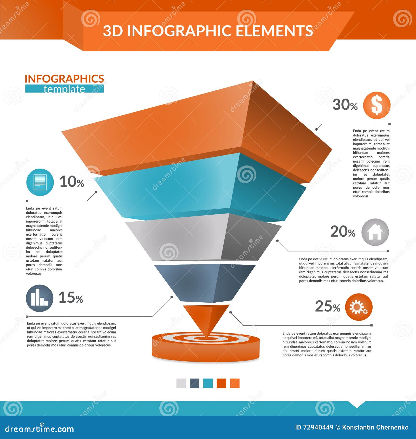 3d Infographics Pyramid Chart. Royalty-Free Stock Photo | CartoonDealer ...