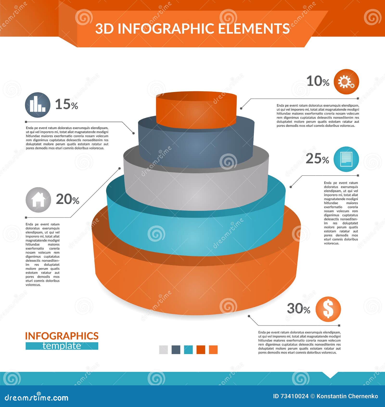 3d Infographics Pyramid Chart. Royalty-Free Stock Photo | CartoonDealer ...