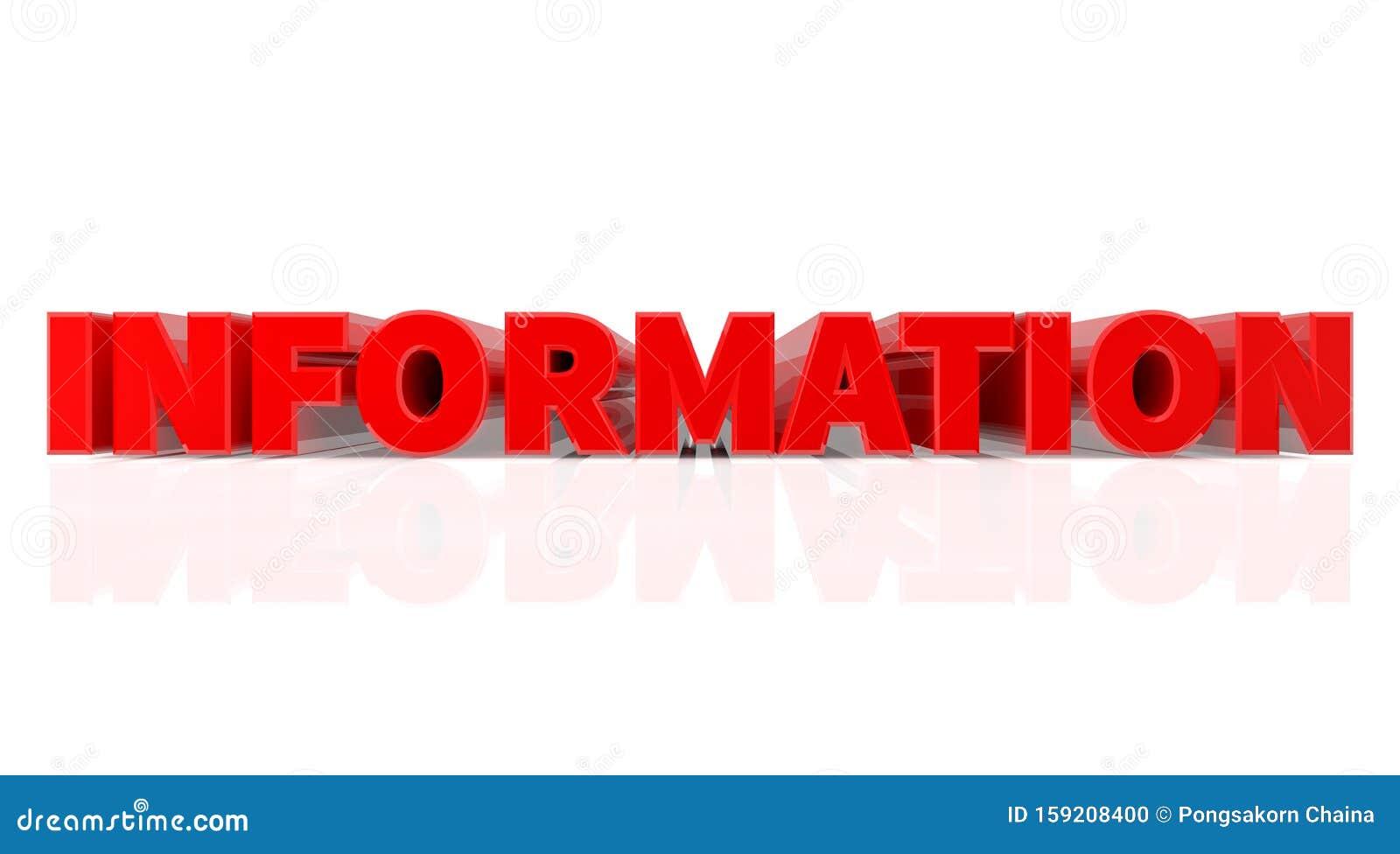 3D INFORMATION Word on White Background 3d Rendering Stock Illustration ...
