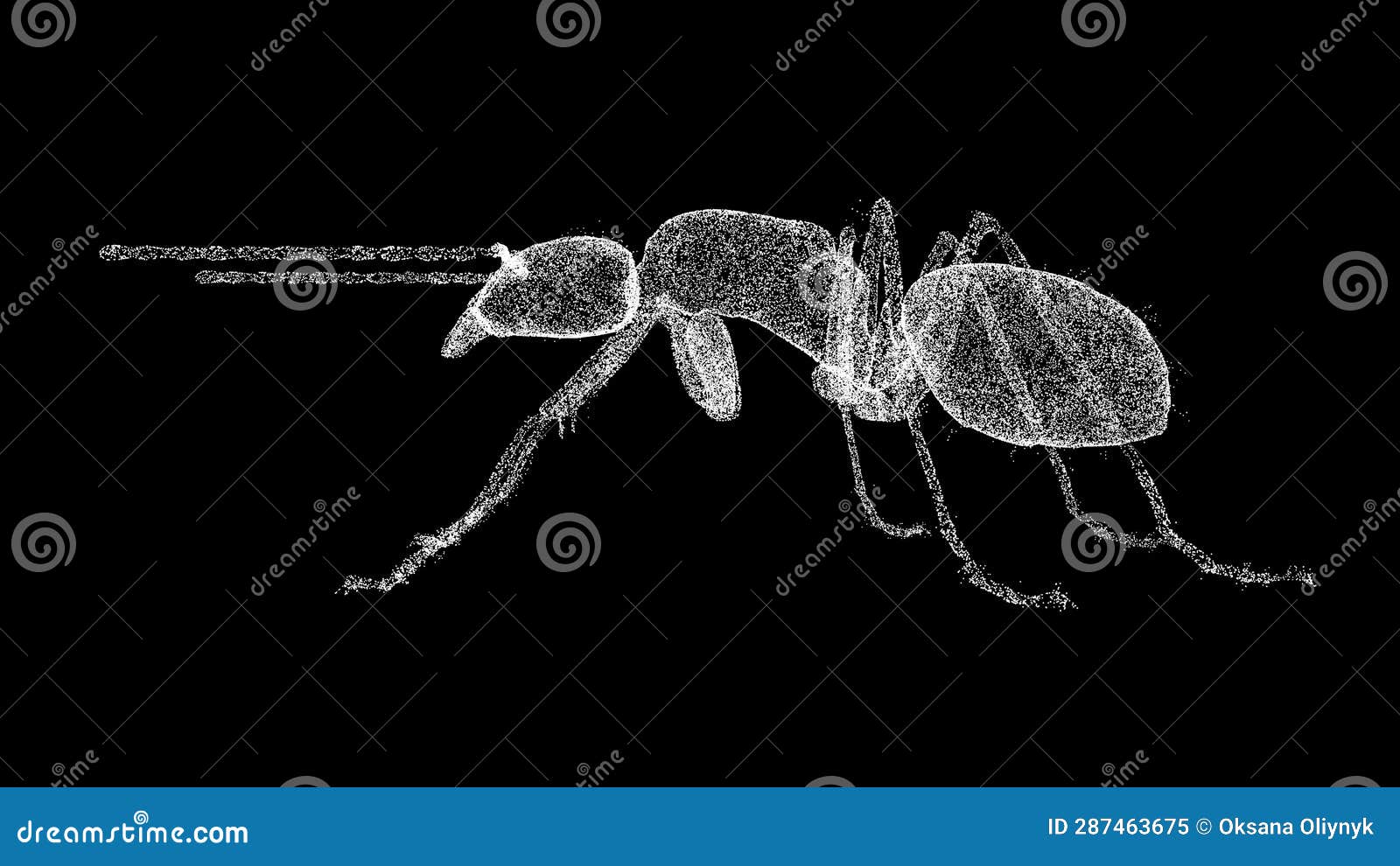 3D Insect on Black Bg. Pest Control, Insect Extermination. Insect ...