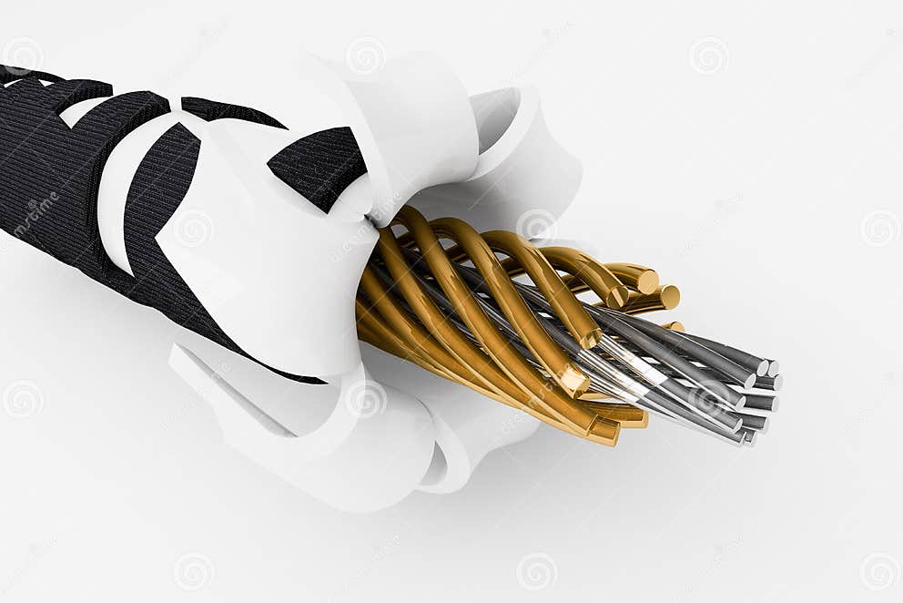 3D inside wire stock illustration. Illustration of equipment - 56819719