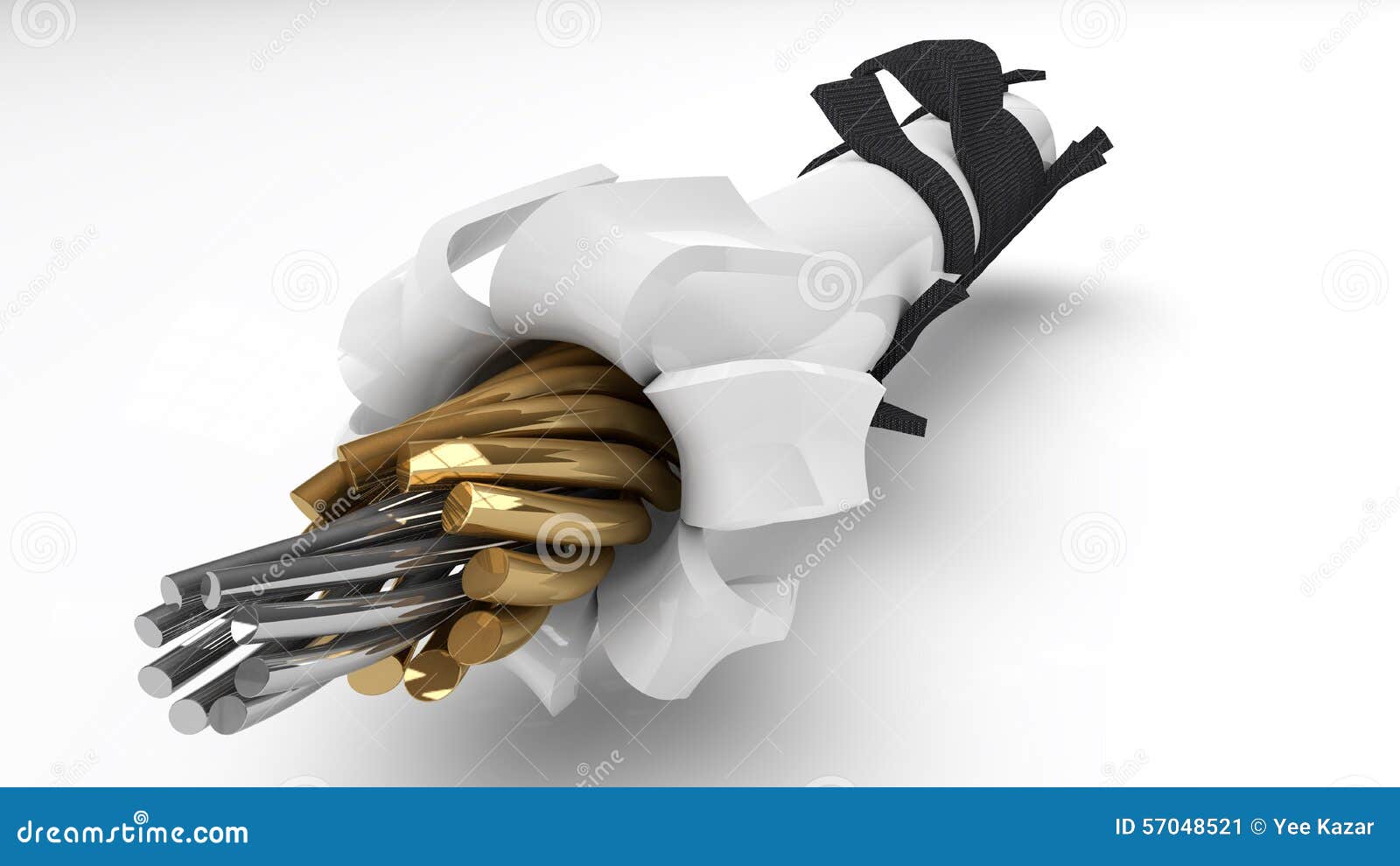 3D inside wire stock illustration. Illustration of product - 57048521