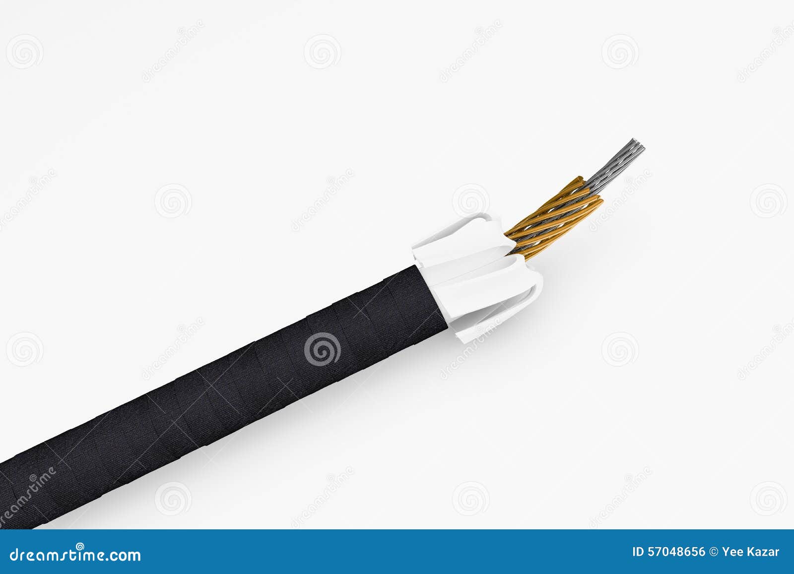 3D inside wire stock illustration. Illustration of hardware - 57048656
