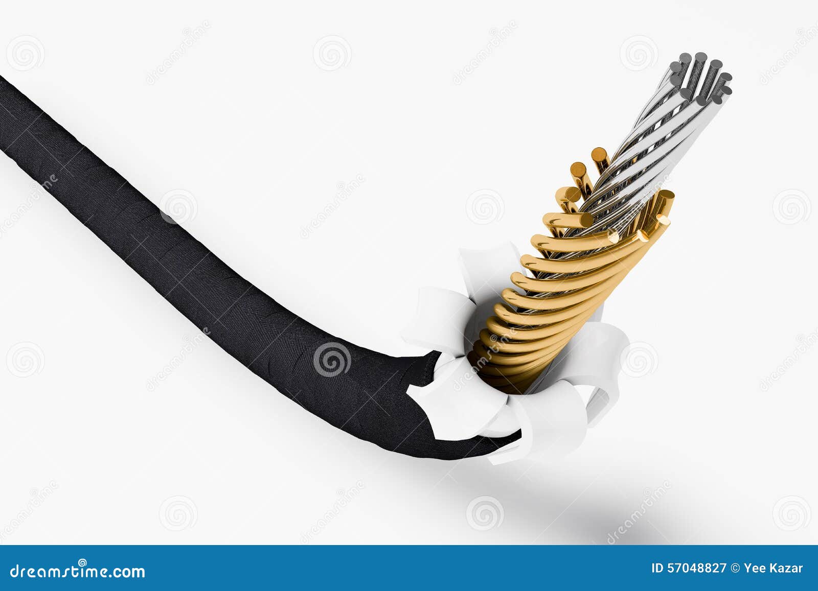 3D inside wire stock illustration. Illustration of equipment - 57048827