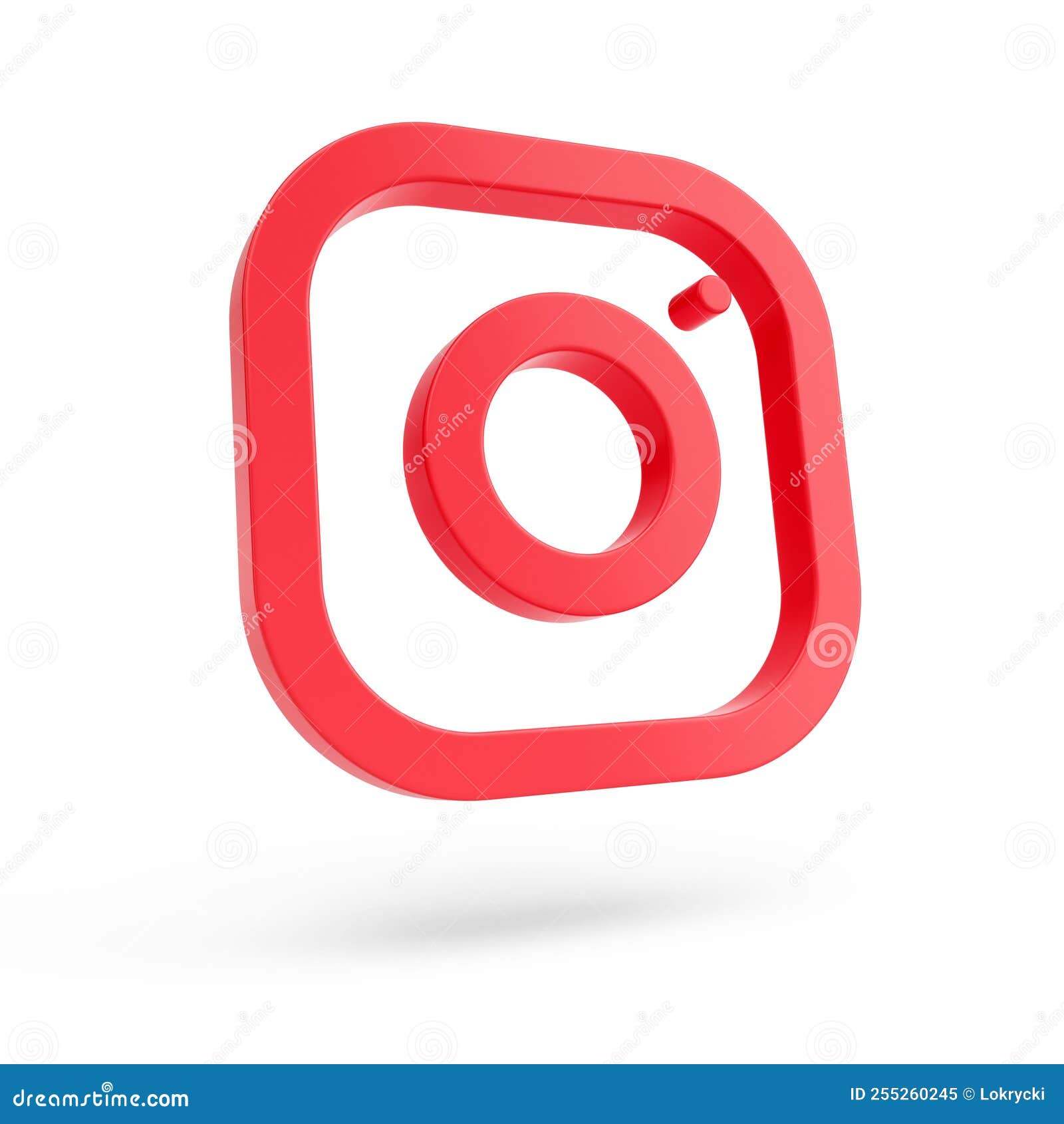 3d Instagram icon editorial image. Illustration of element - 255260245