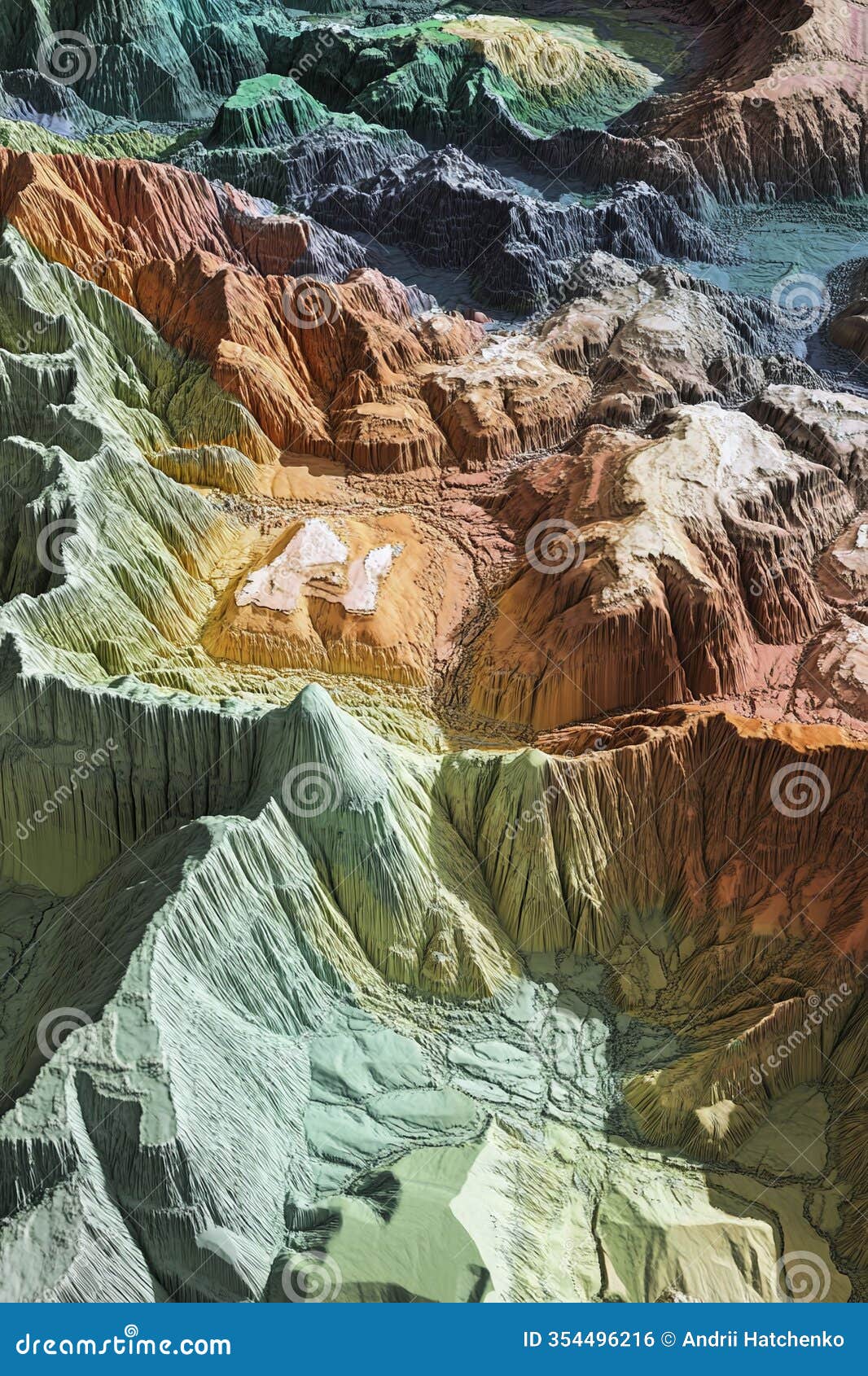 A 3D Interactive Terrain Map Showing Geological GIS Network Overlays ...