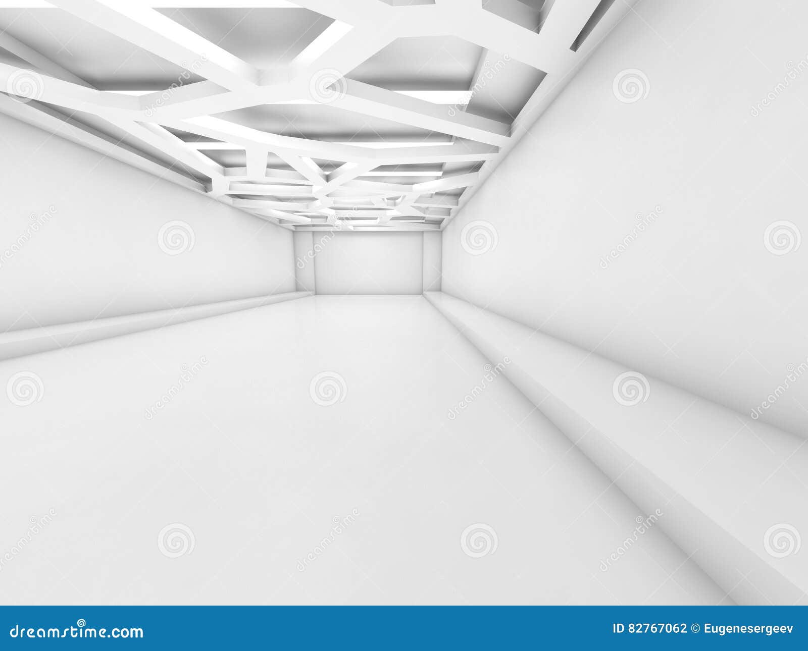 3d Interior, Ceiling Light System Stock Illustration - Illustration of ...