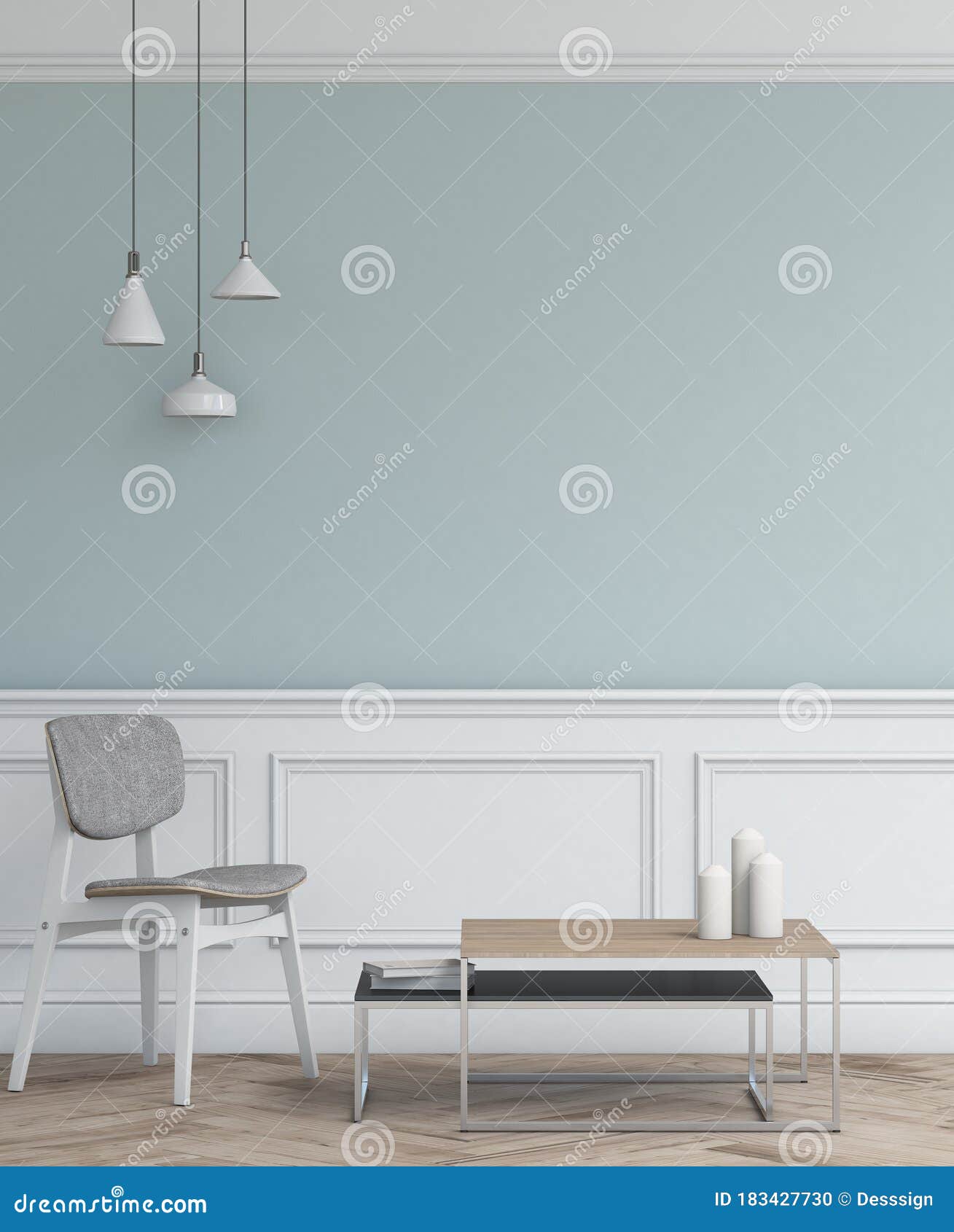 3d Interior Design Simple Scene Stock Illustration - Illustration of ...