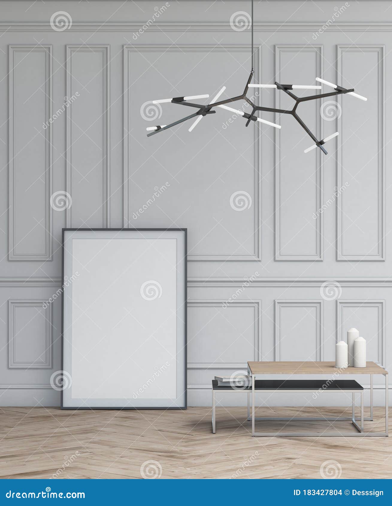 3d Interior Design Simple Scene Stock Illustration - Illustration of ...