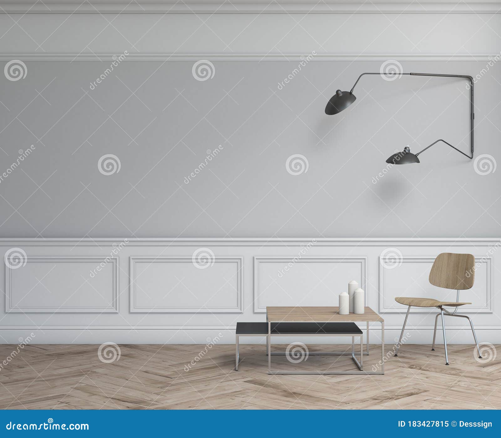 3d Interior Design Simple Scene Stock Illustration - Illustration of ...
