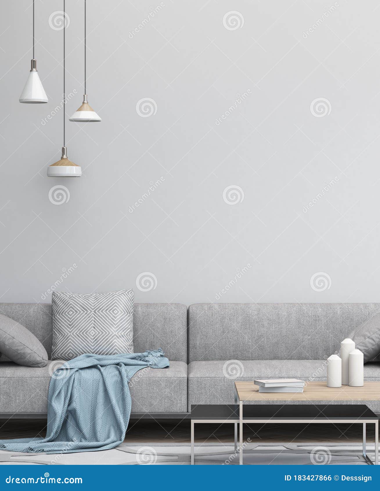 3d Interior Design Simple Scene. Stock Illustration - Illustration of ...