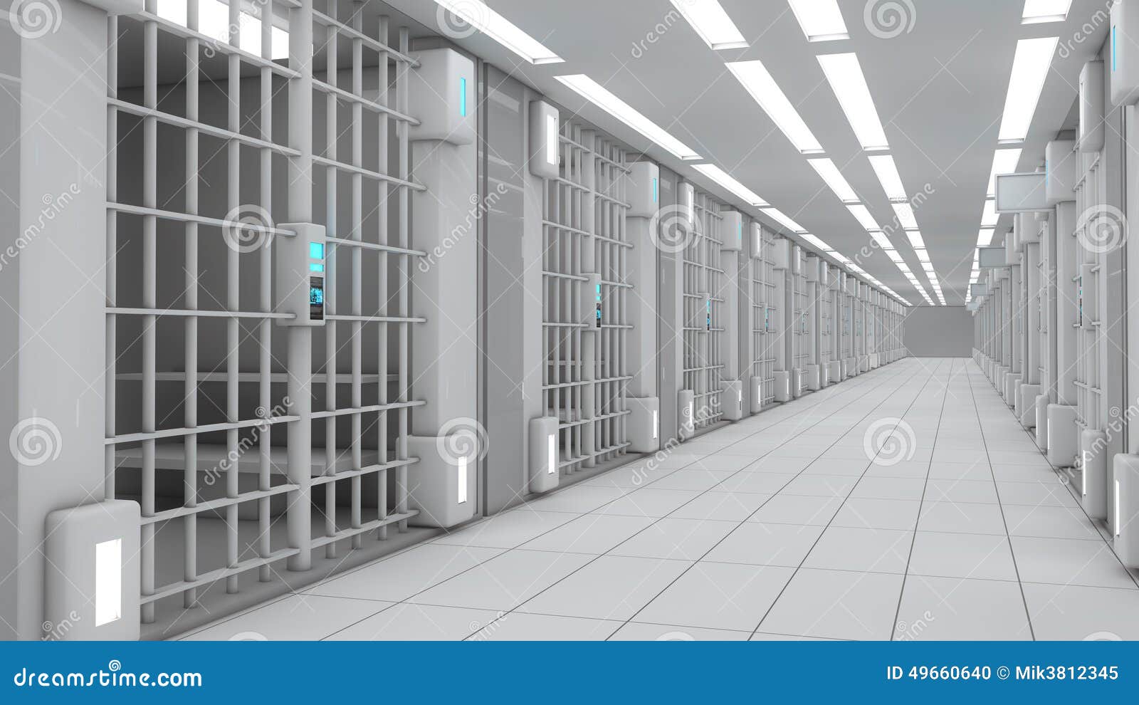 3d interior Jail stock illustration. Illustration of justice - 49660640