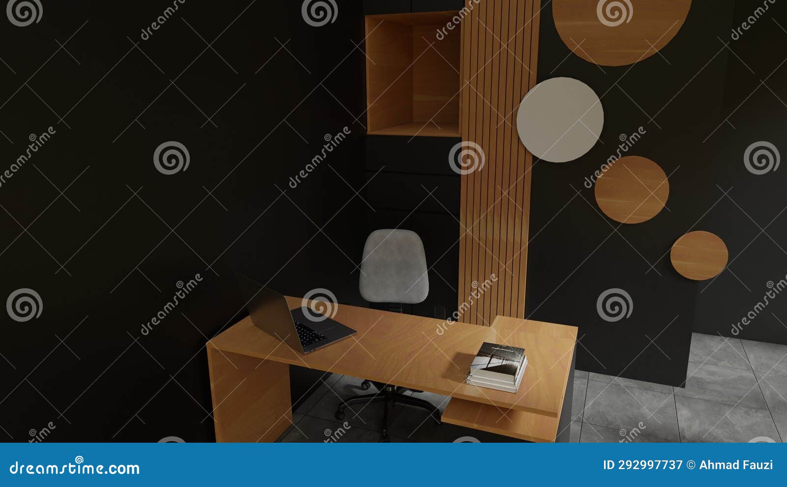 Interior of Modern Office with Black and Wooden Walls, Wooden Office ... Interior of Modern Office with Black and Wooden Walls, Wooden Office ...
