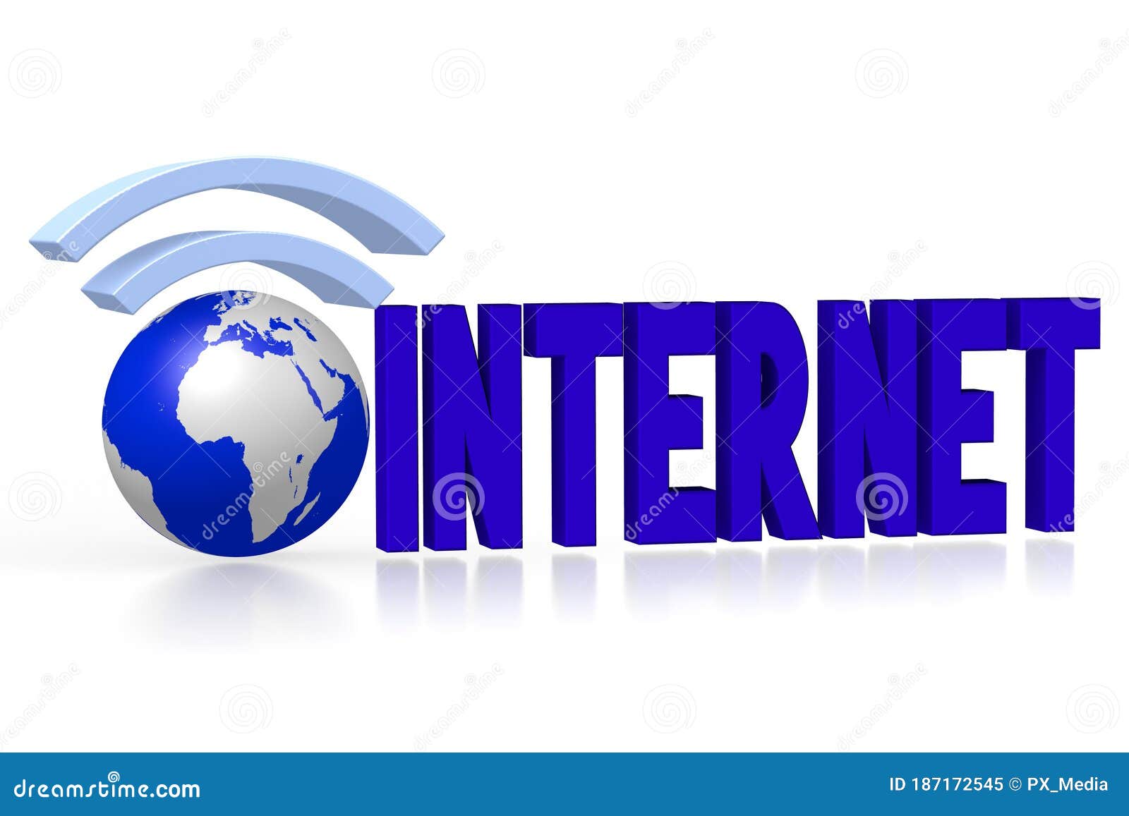 3D Internet concept stock illustration. Illustration of network - 187172545