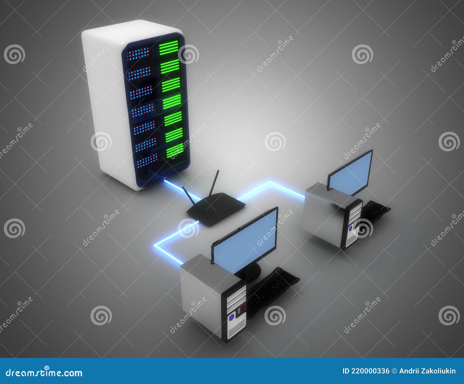 3d Internet Network Concept .3d Illustration Stock Illustration ...
