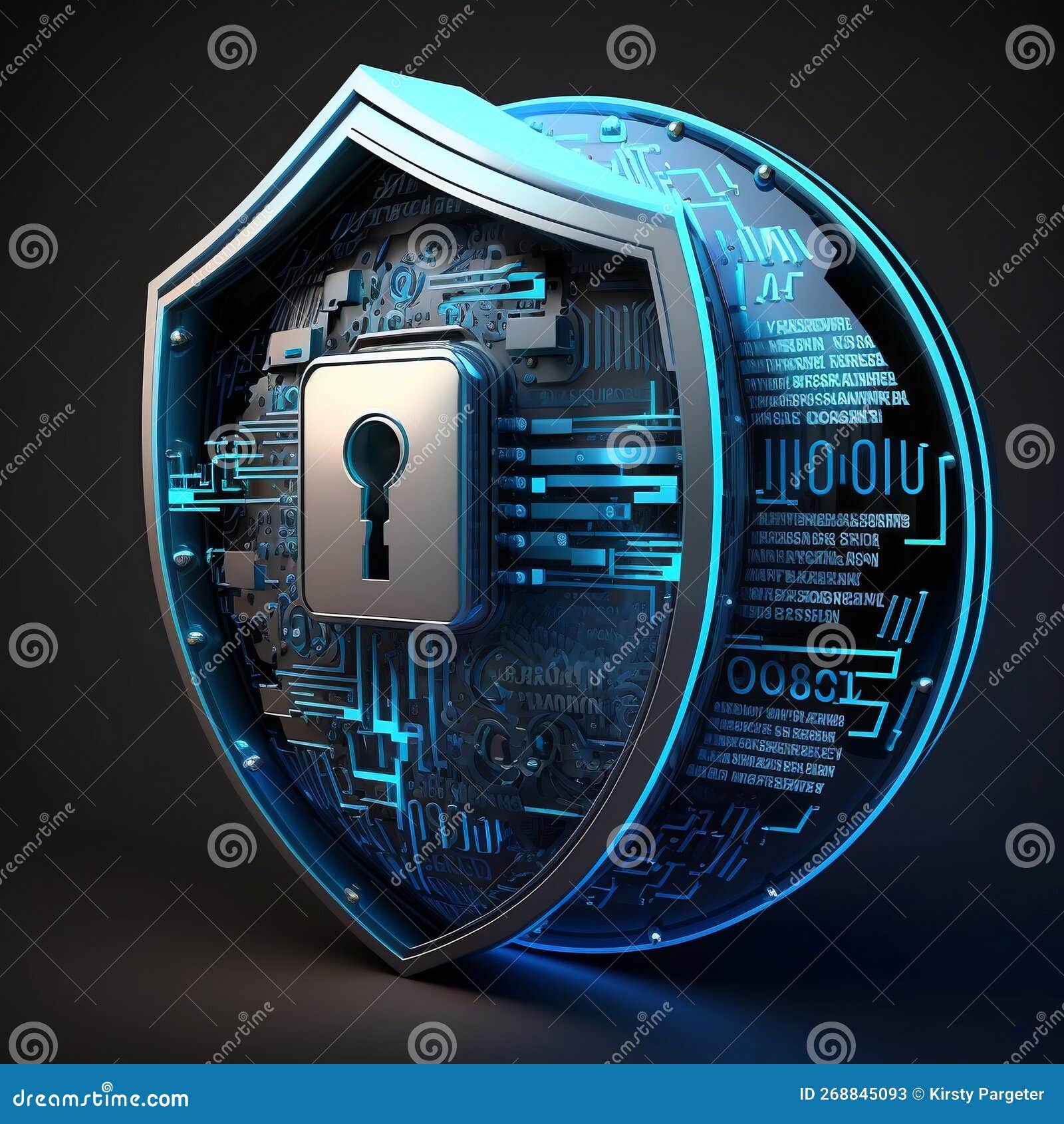 3d internet secuirty badge stock illustration. Illustration of ...