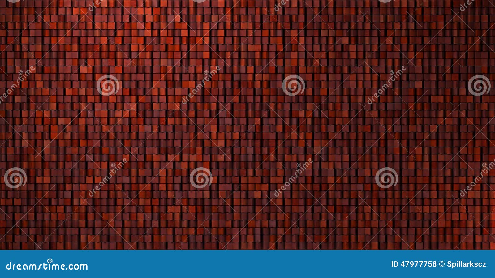 3d Irregular Grungy Mosaic Wall in Deep Red Stock Illustration ...