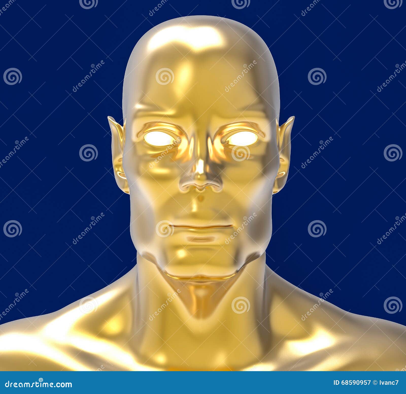 3D Isolated Fiction Humanoid Illustration Stock Illustration ...