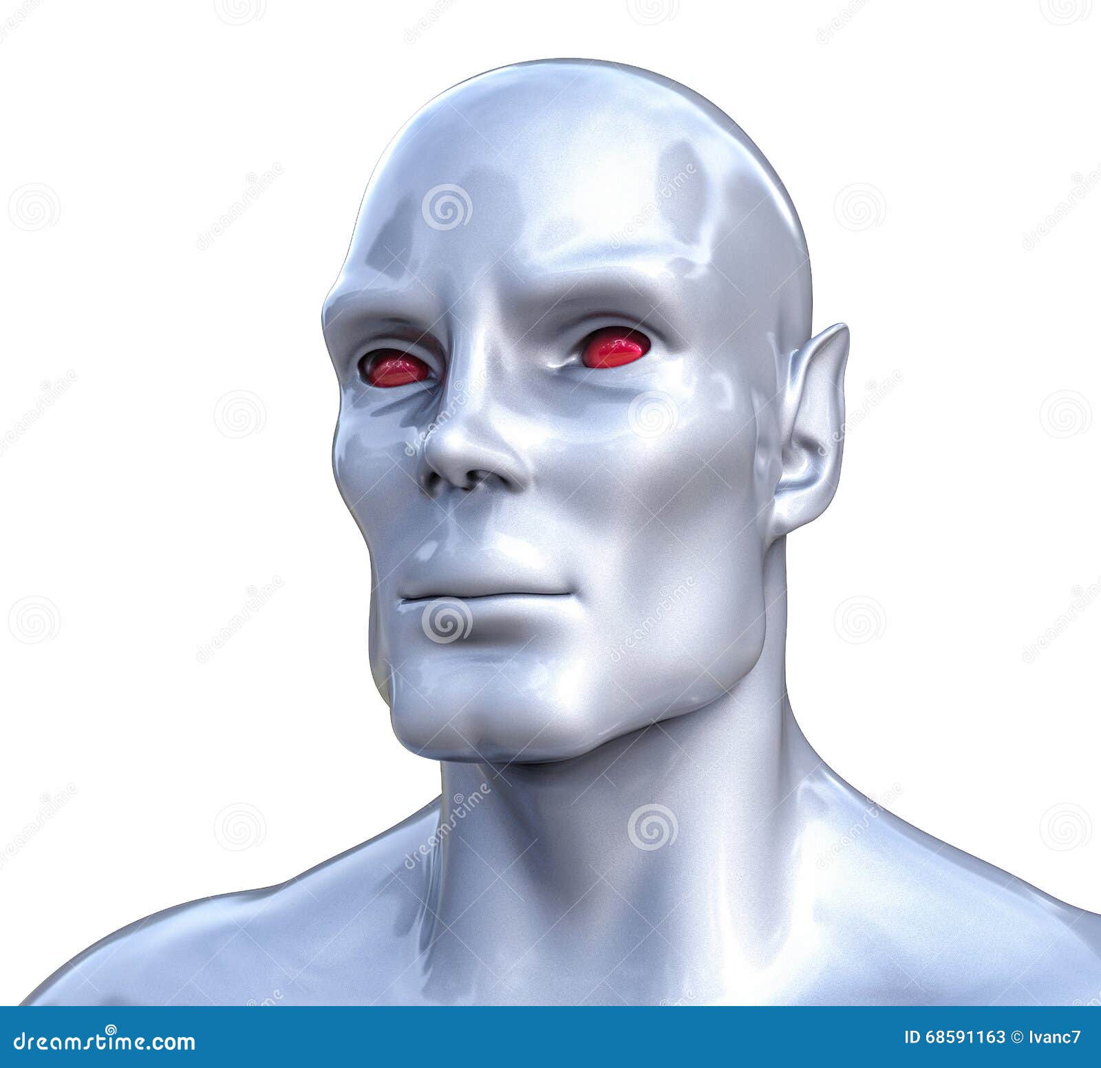 3D Isolated Fiction Humanoid Illustration Stock Illustration ...