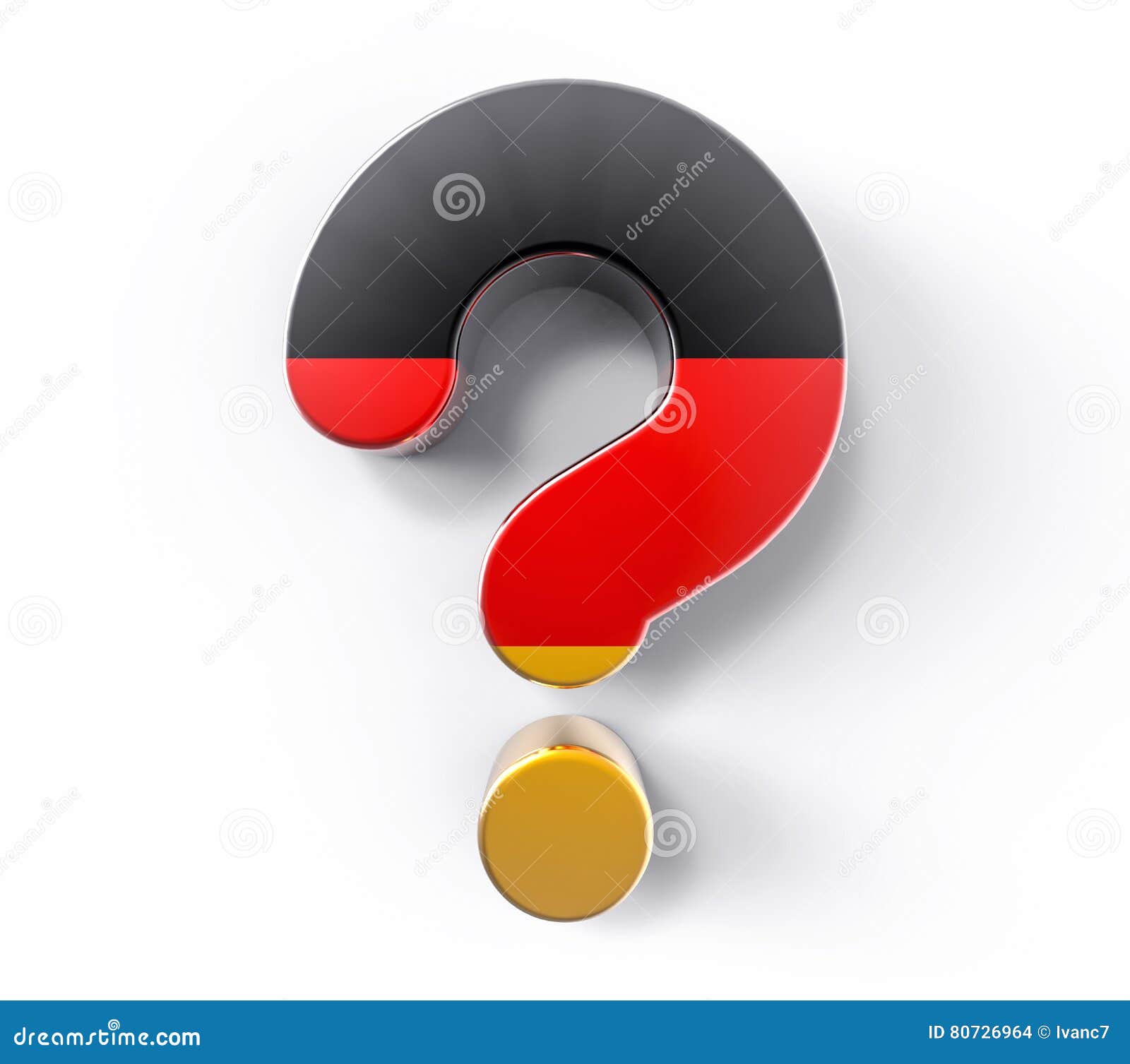 3D Isolated Germany Flag Question Mark. Doubt Solution Support C Stock ...