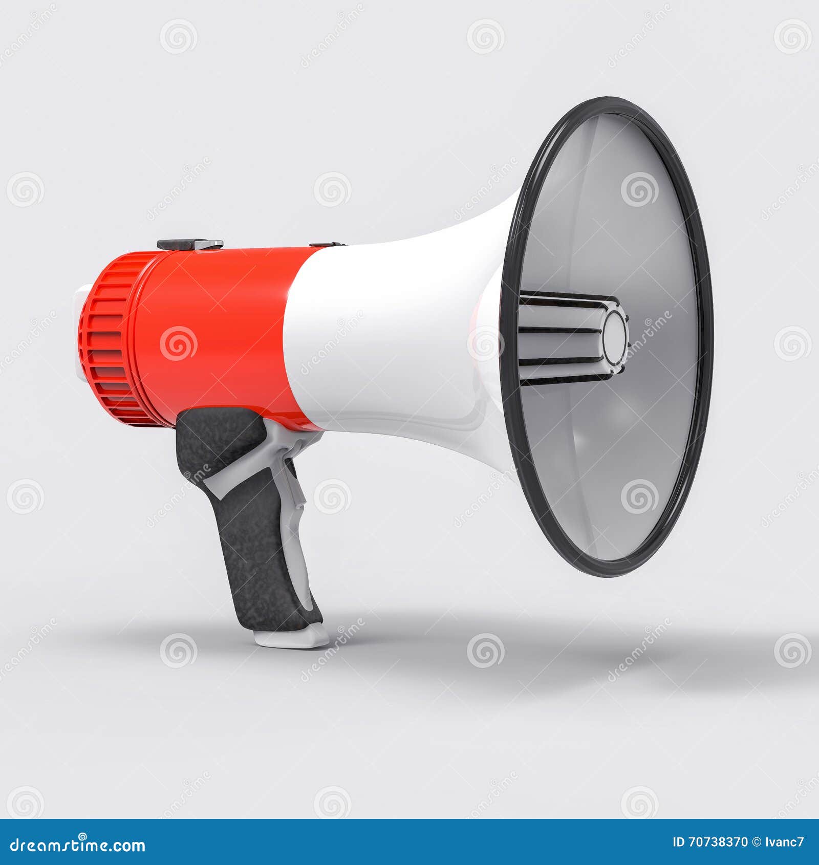 3D Isolated Megaphone Illustration Stock Illustration - Illustration of ...