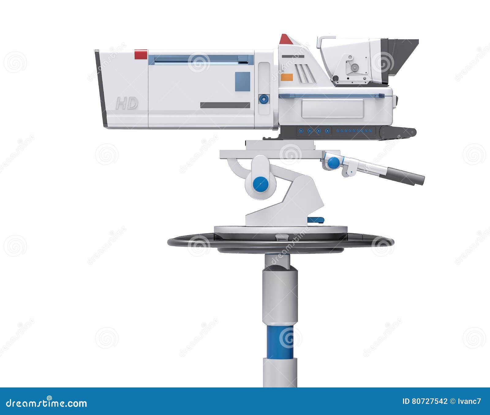 3D Isolated Professional TV Camera. Video Production Digital. Stock ...