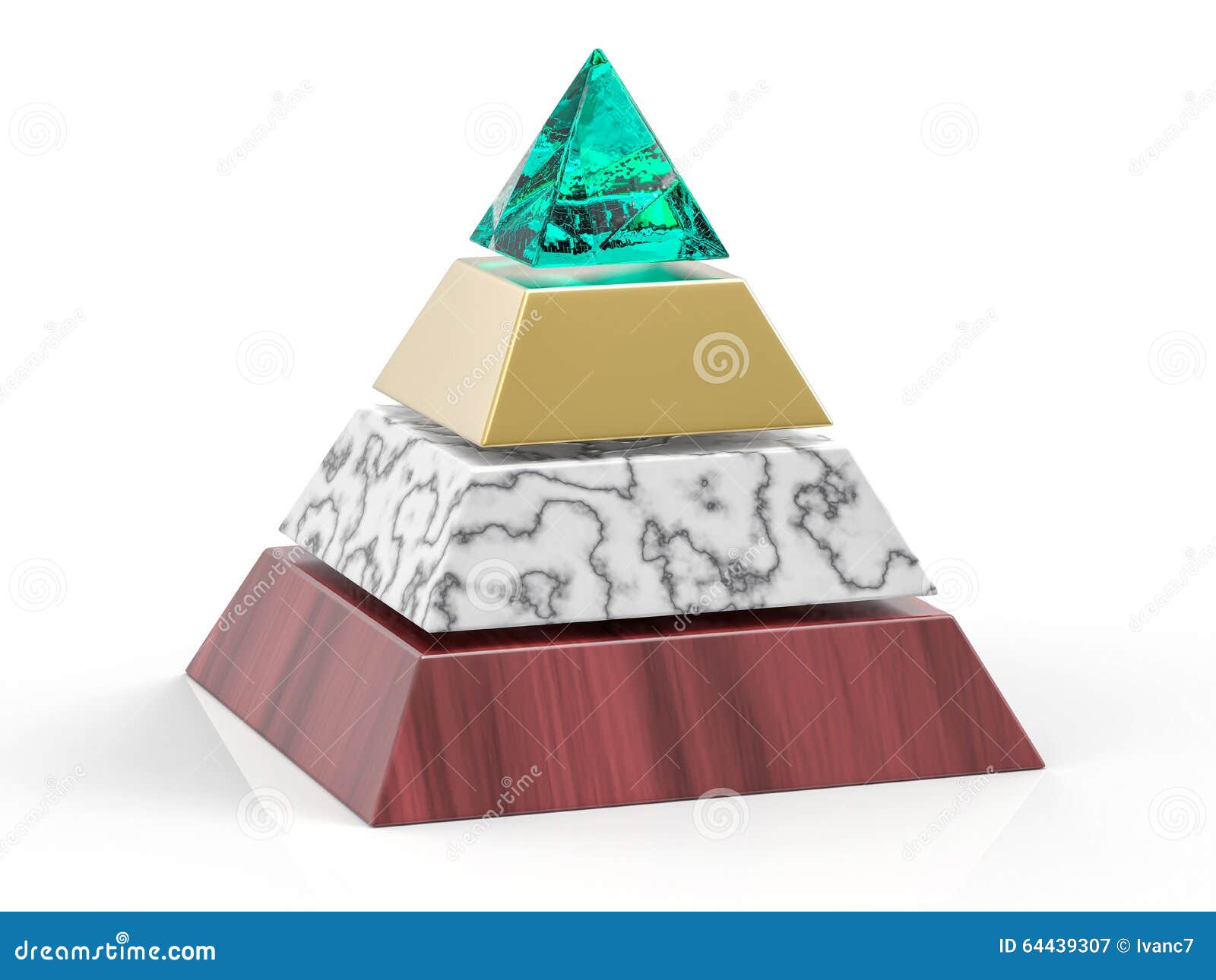 3D Isolated Pyramid Background Stock Illustration - Illustration of ...