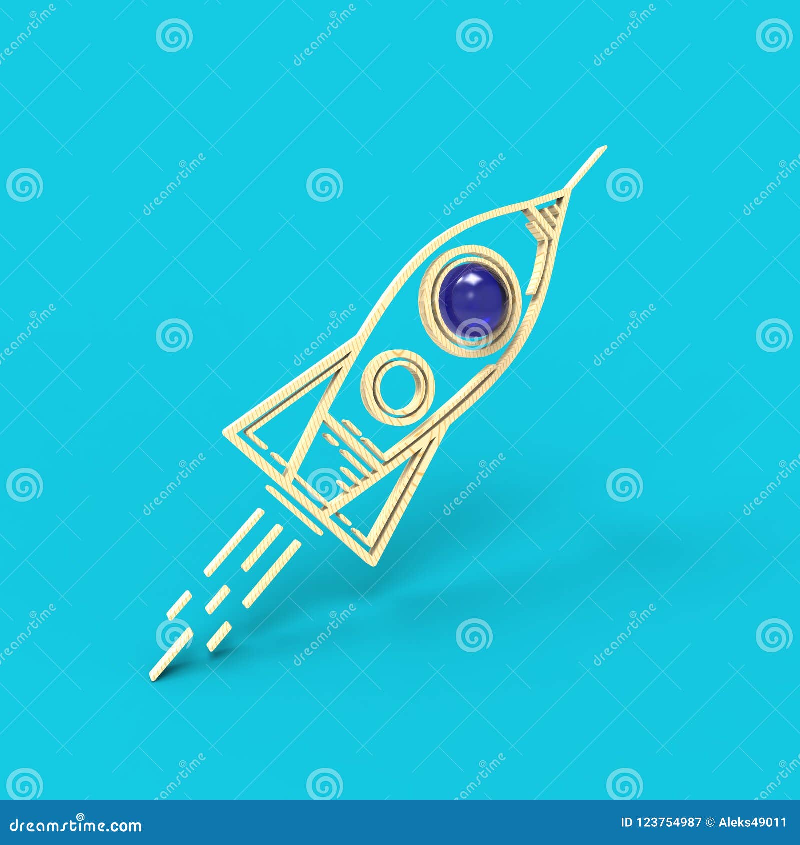 3D Isolated Rocket Background. Space Concept Stock Illustration ...