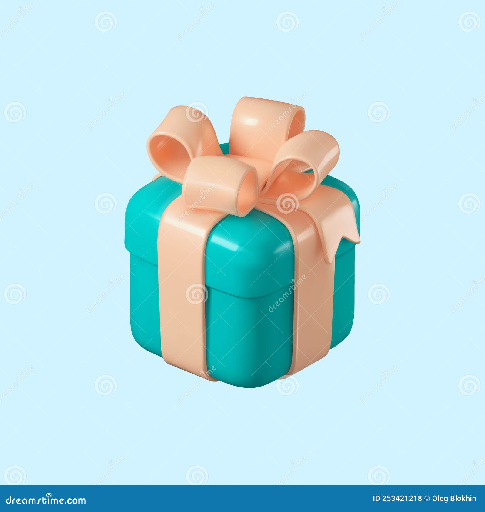 3d Isolated Vector Gift Box Cartoon Design Element. Isolated Blue ...