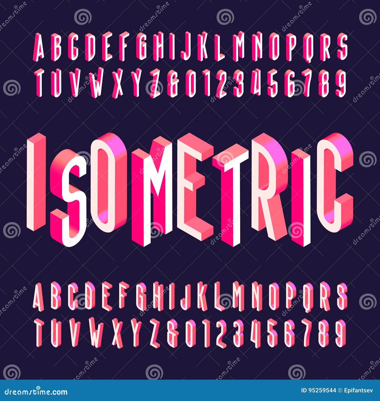 3D Isometric Alphabet Vector Font. Letters, Numbers and Symbols Stock ... 3D Isometric Alphabet Vector Font. Letters, Numbers and Symbols Stock ...