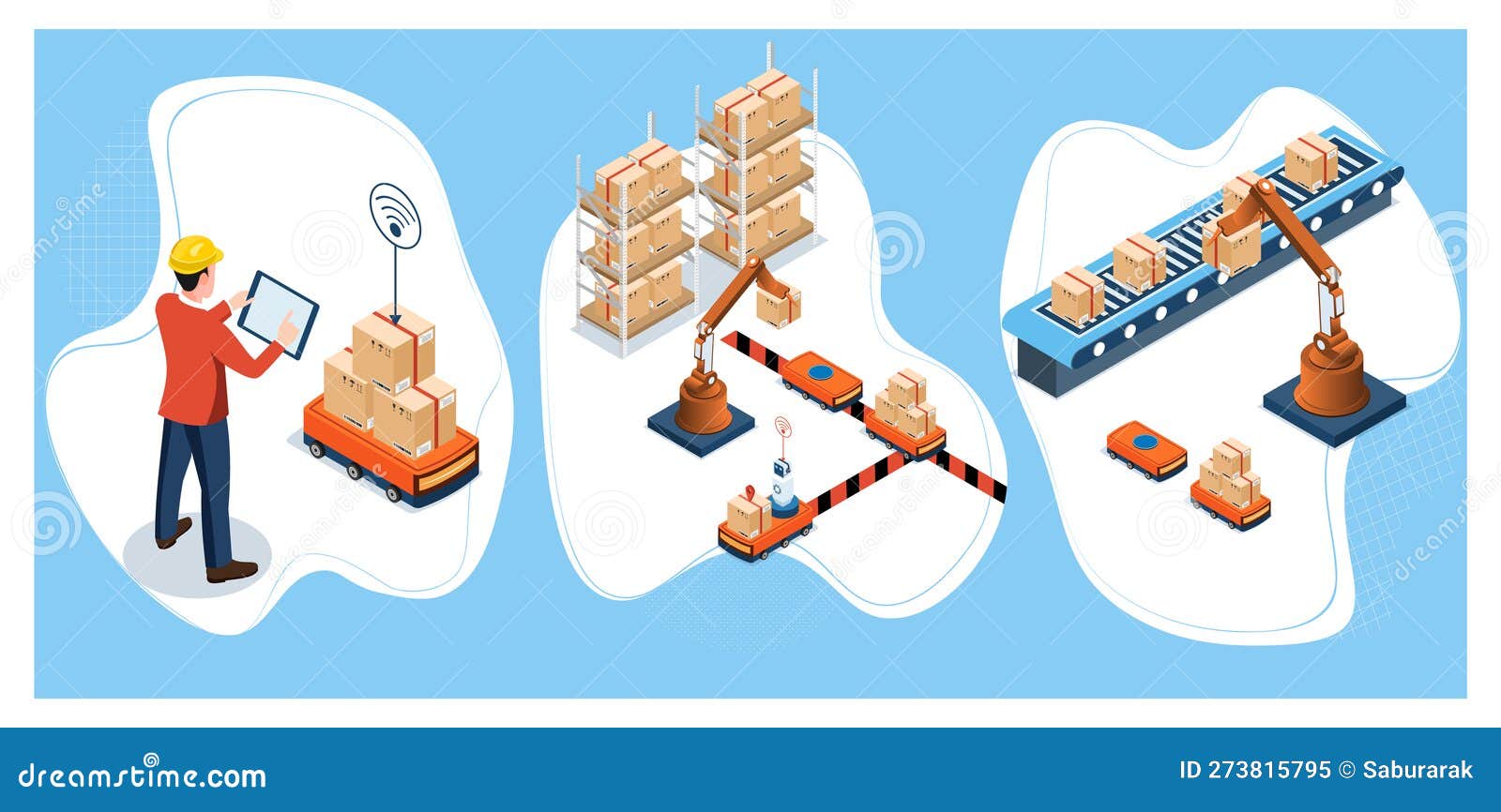 3D Isometric Automated Warehouse Robots And Smart Warehouse Technology ... 3D Isometric Automated Warehouse Robots And Smart Warehouse Technology ...