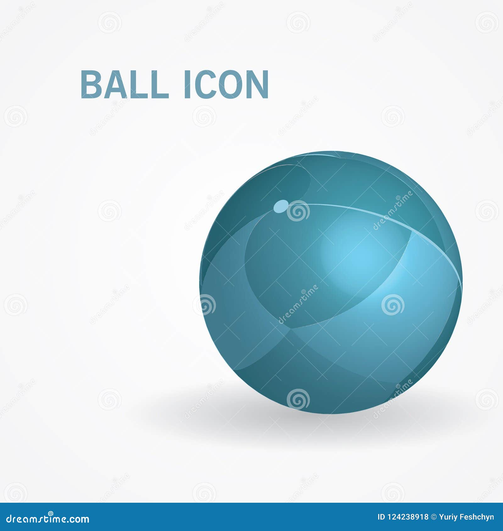 3d Isometric Ball. Vector Illustration Stock Vector - Illustration of ...