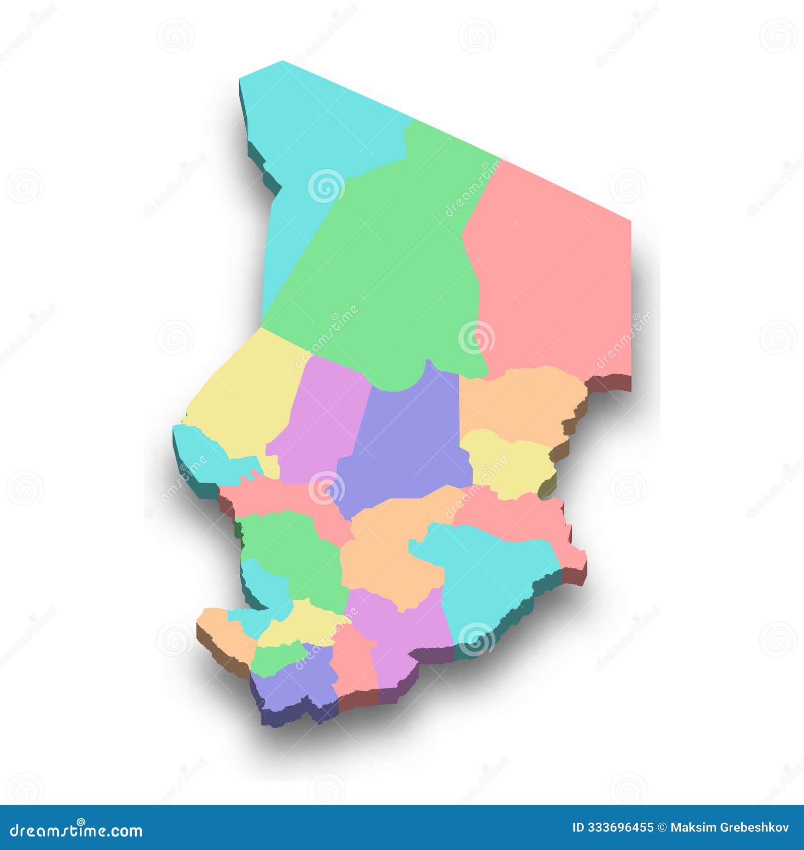 Chad Map Cartoon Vector | CartoonDealer.com #36088841