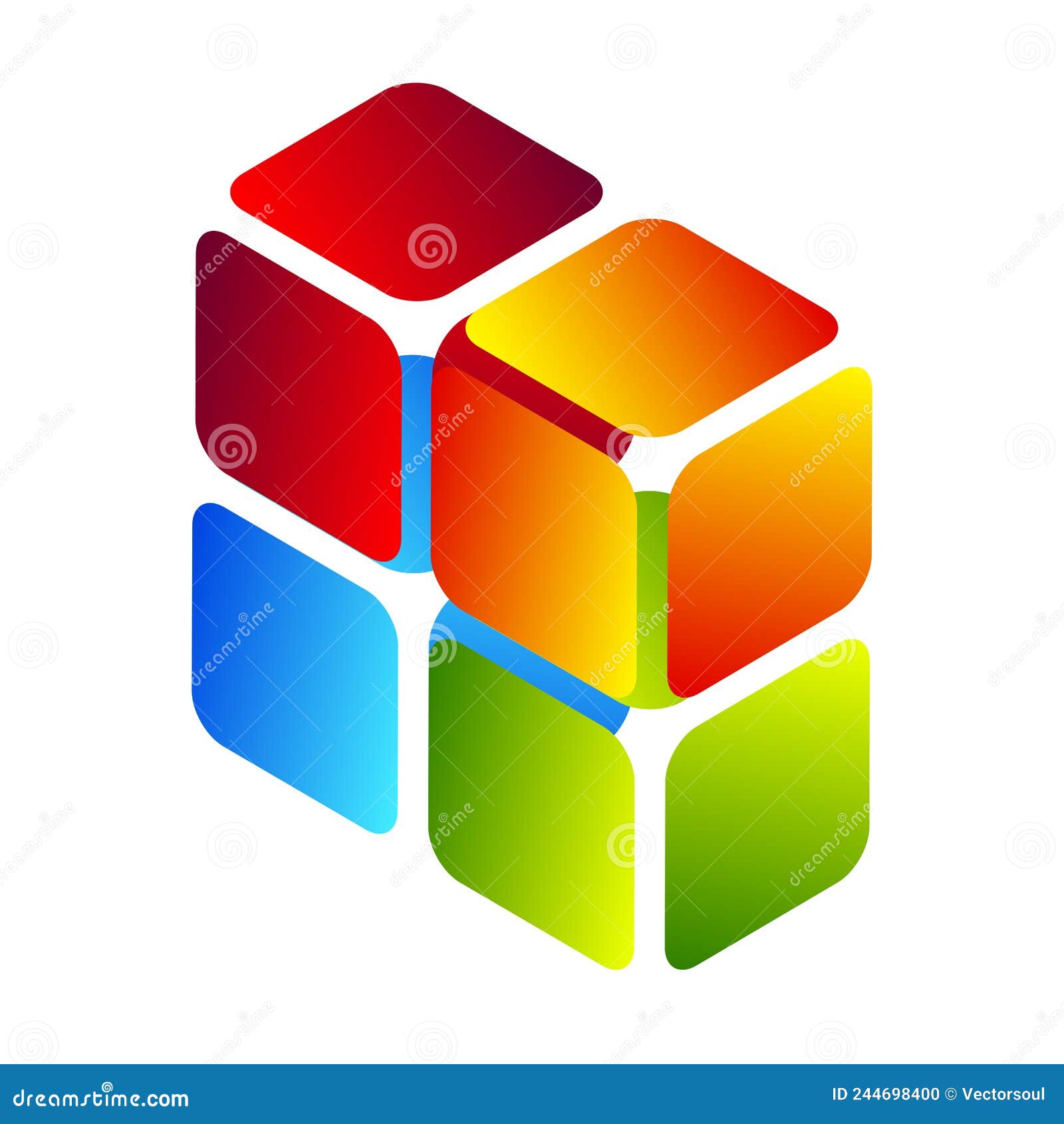 3d Isometric Cubes As Construction, Construct, Building, Technology ...