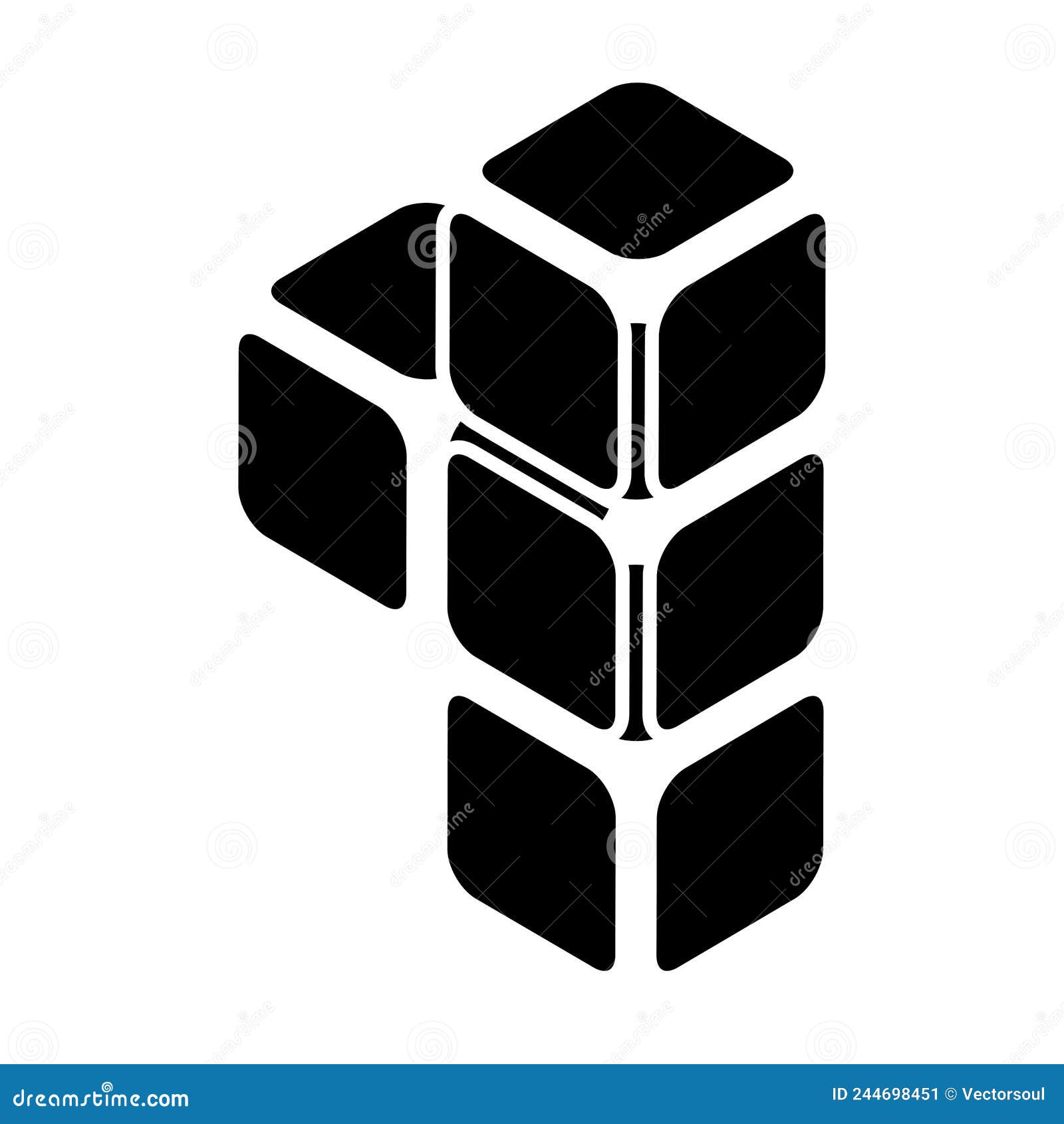 3d Isometric Cubes As Construction, Construct, Building, Technology ...